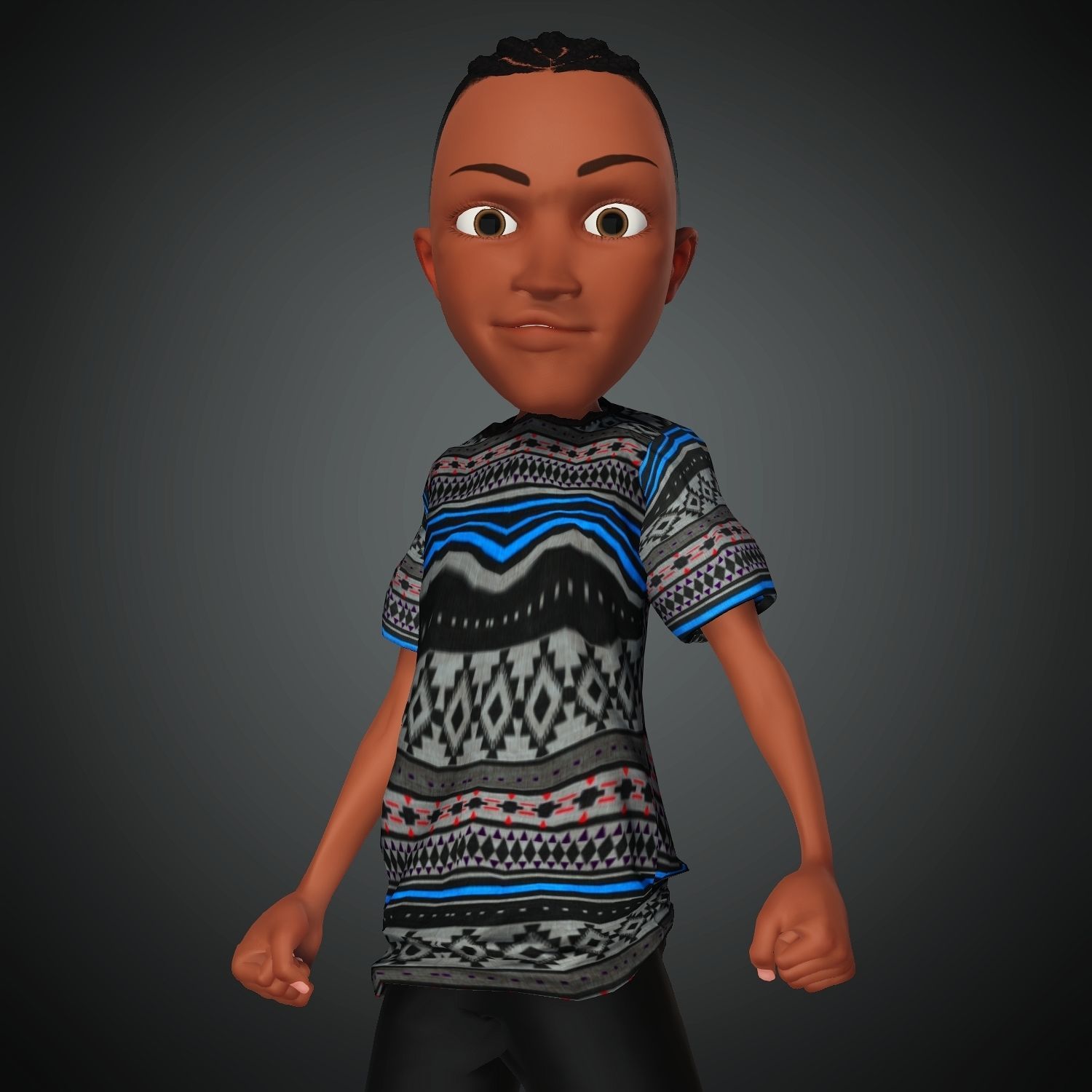 Cartoon Character African Boy Animated 3D model animated rigged | CGTrader