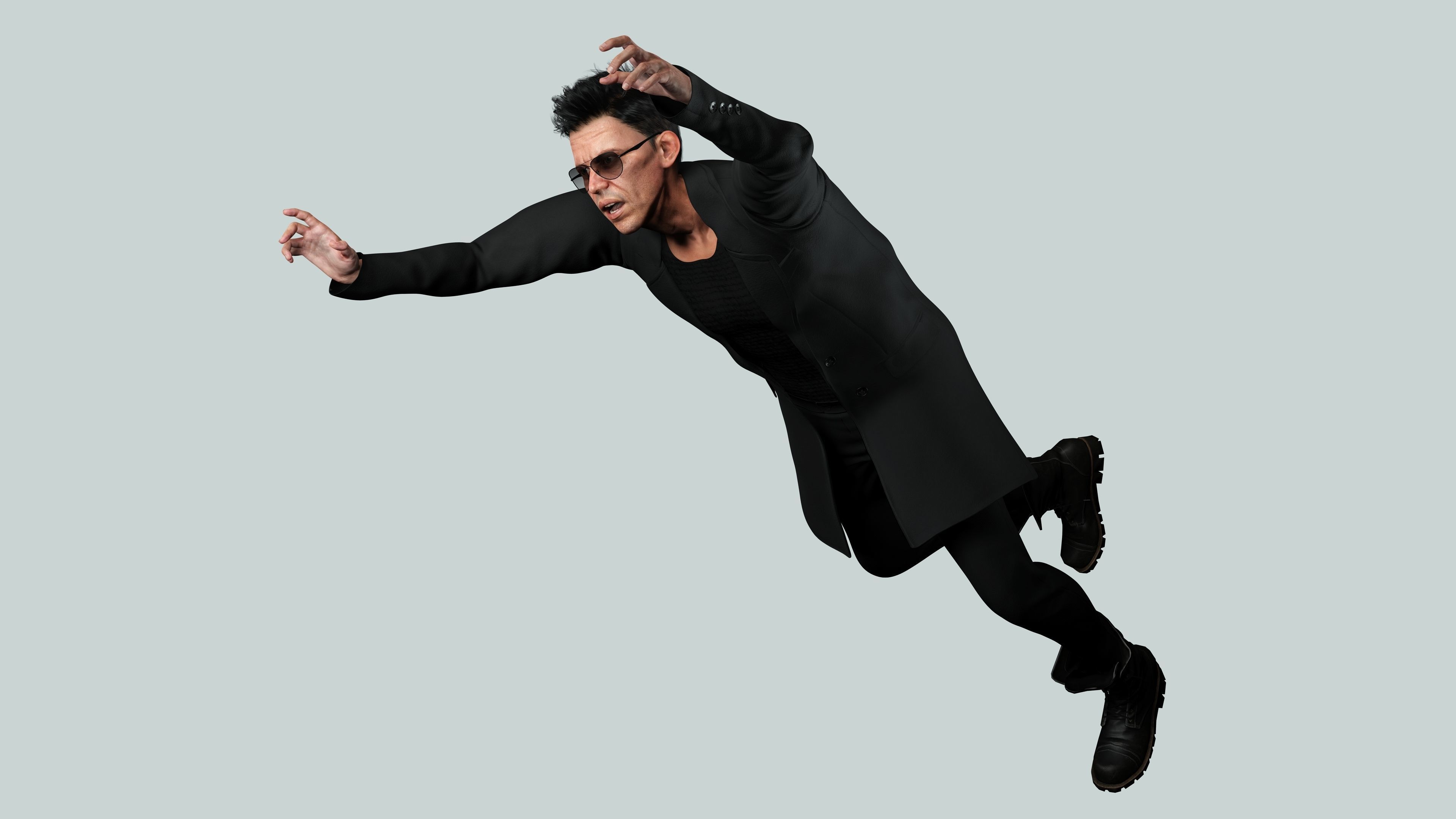 3D model Realistic Secret Agent Man Ready unreal Blender VR / AR / low ...