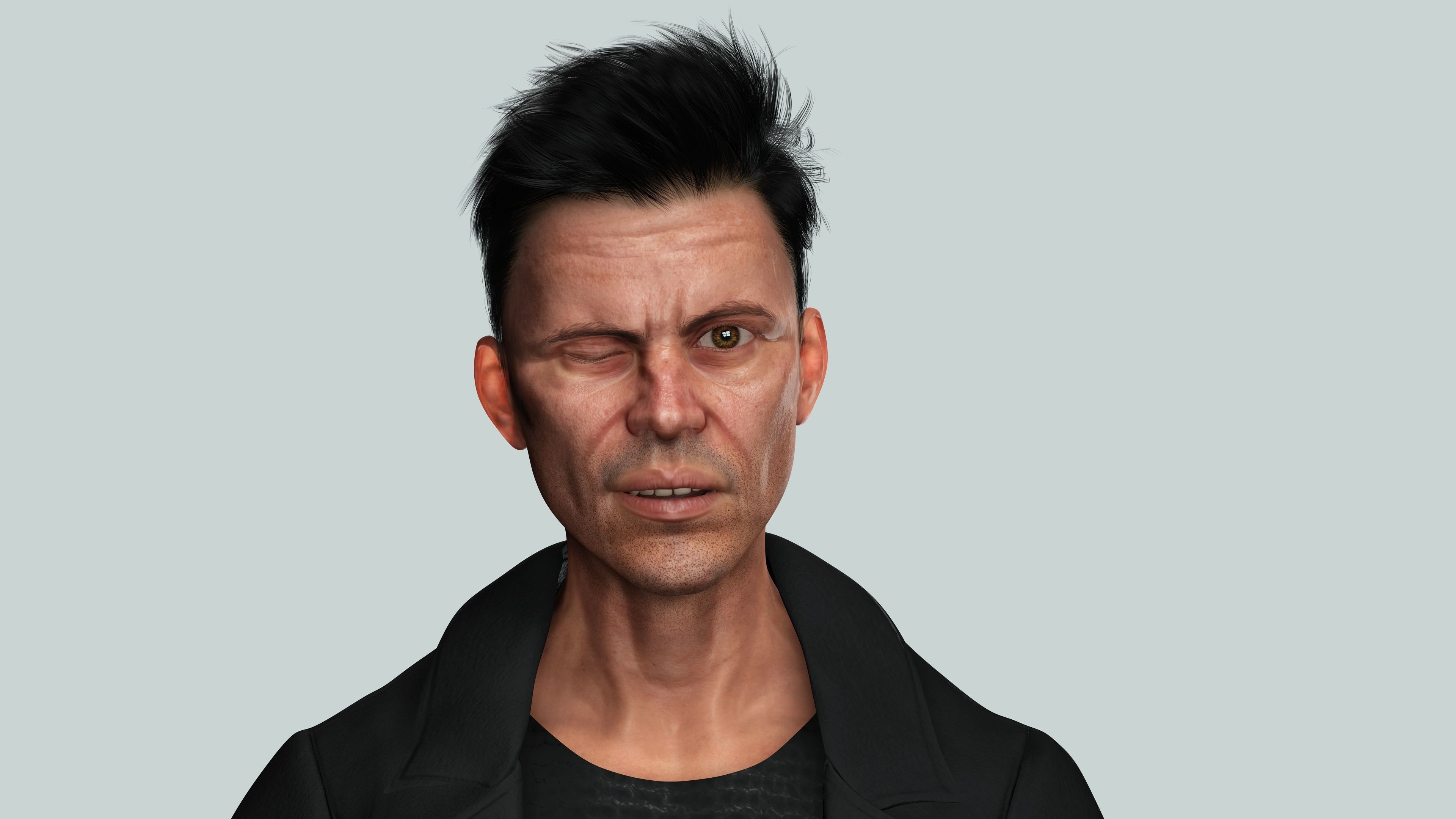 3D model Realistic Secret Agent Man Ready unreal Blender VR / AR / low ...