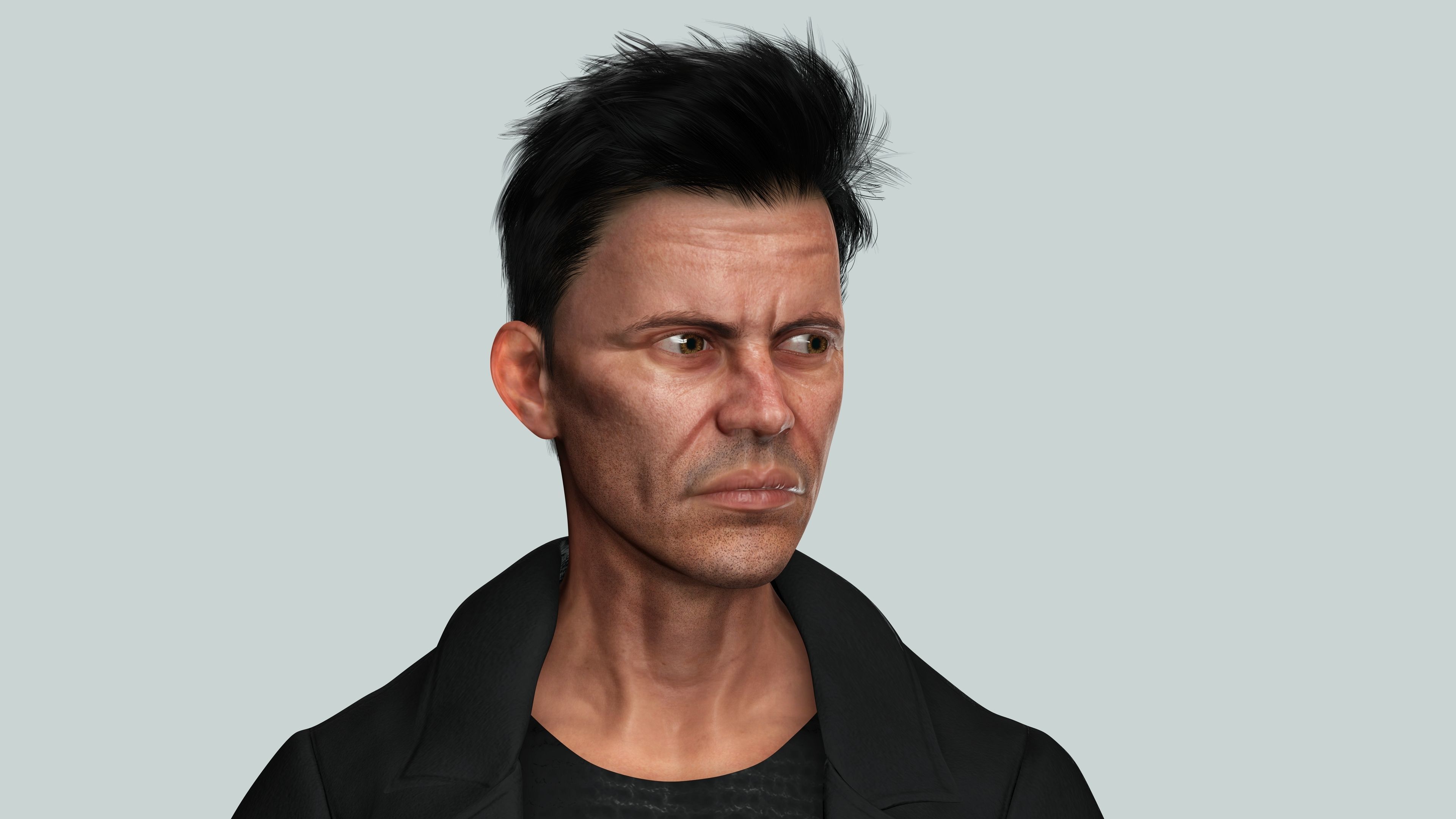 3D model Realistic Secret Agent Man Ready unreal Blender VR / AR / low ...