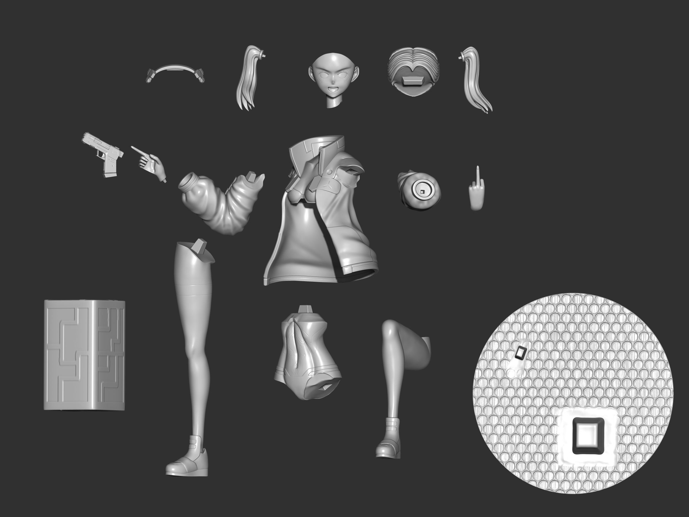 Rebecca cyberpunk edgerunner figure 3d 3D model 3D printable | CGTrader