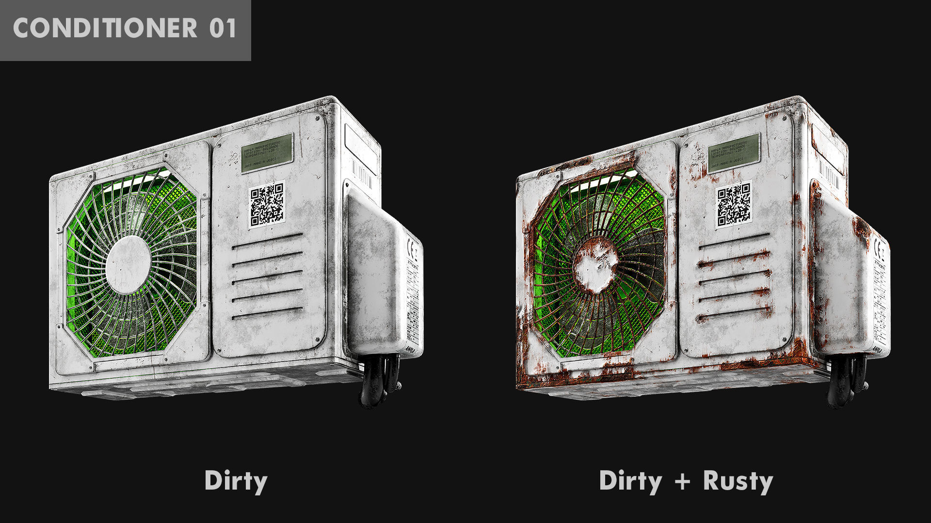 Sci-Fi air conditioners pack volume 01 3D model | CGTrader