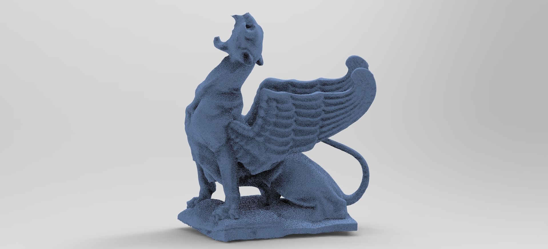 Classical Griffin Roar Sculpture 3D model | CGTrader