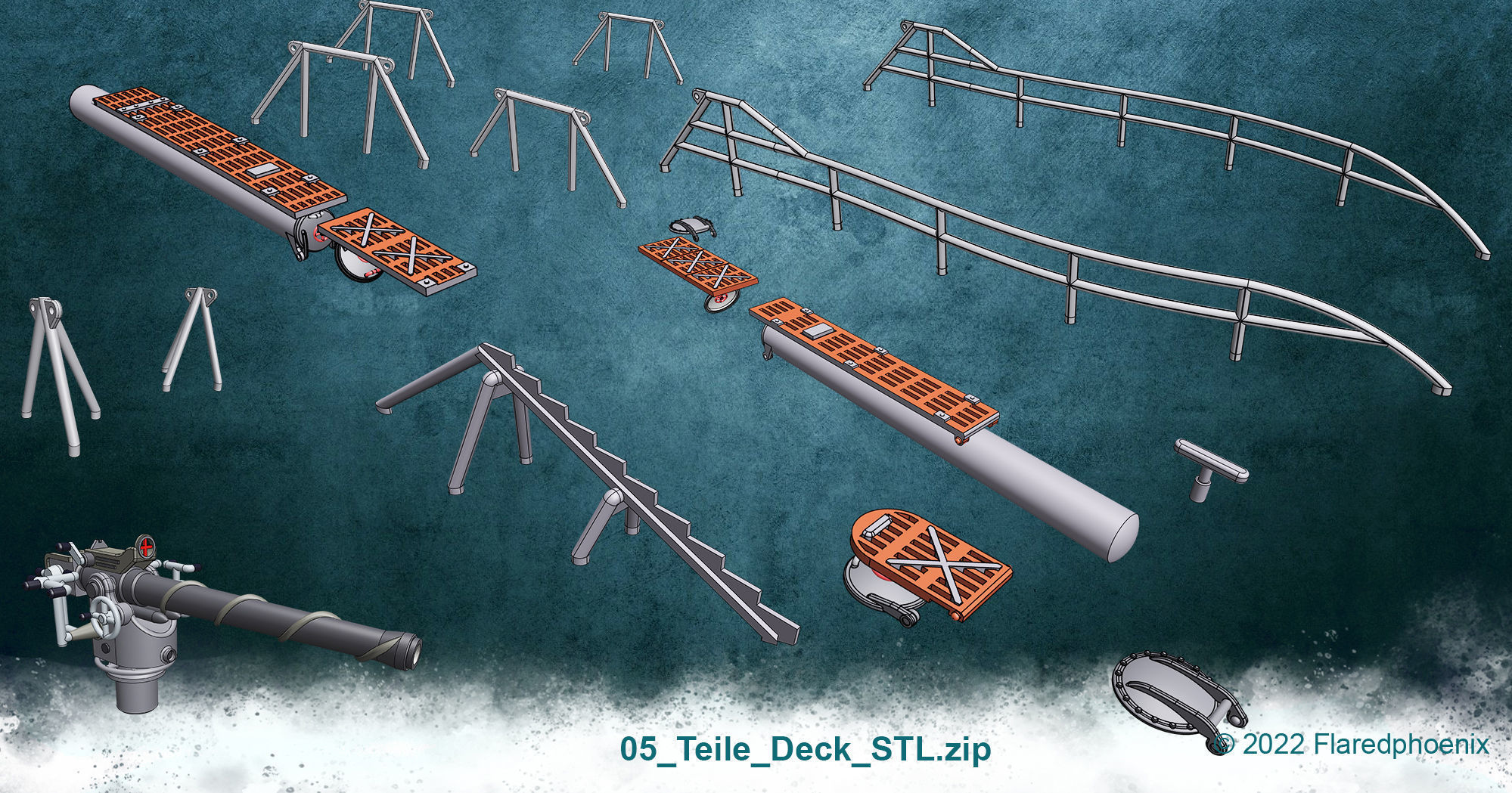 Brettspiel Model U-Boot TYP VIIC 3D model 3D printable | CGTrader