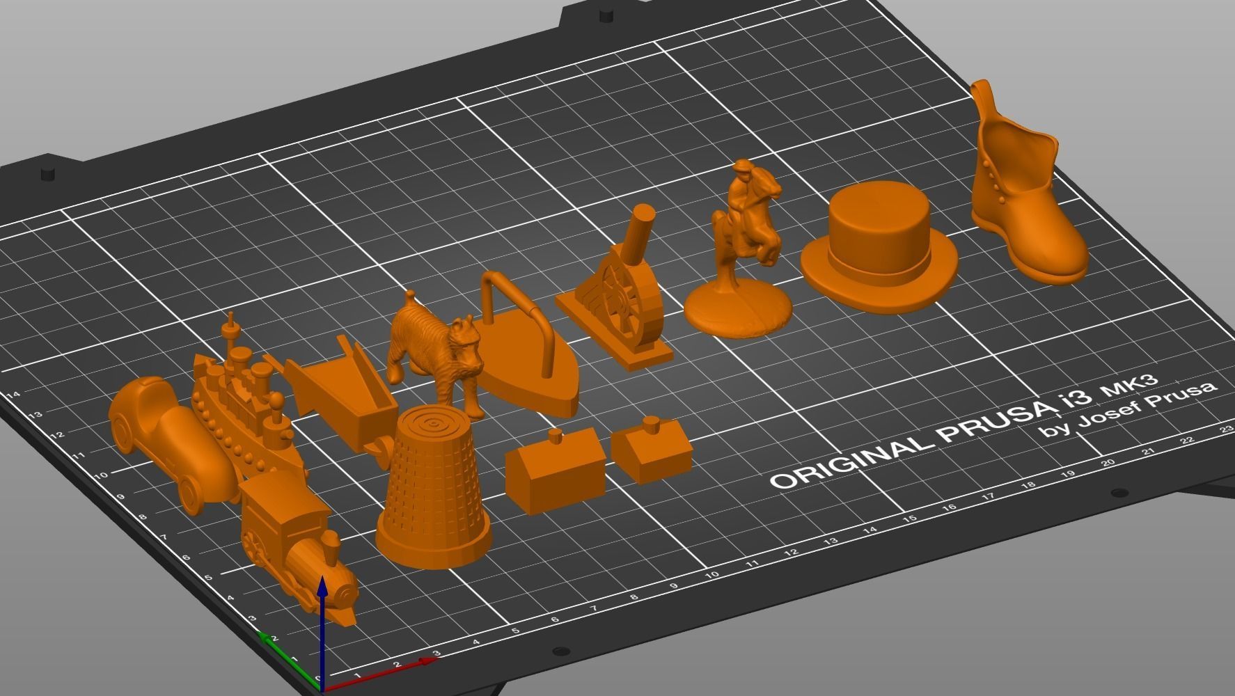 Vintage Monopoly Game Token Pieces Original 3D model 3D printable ...