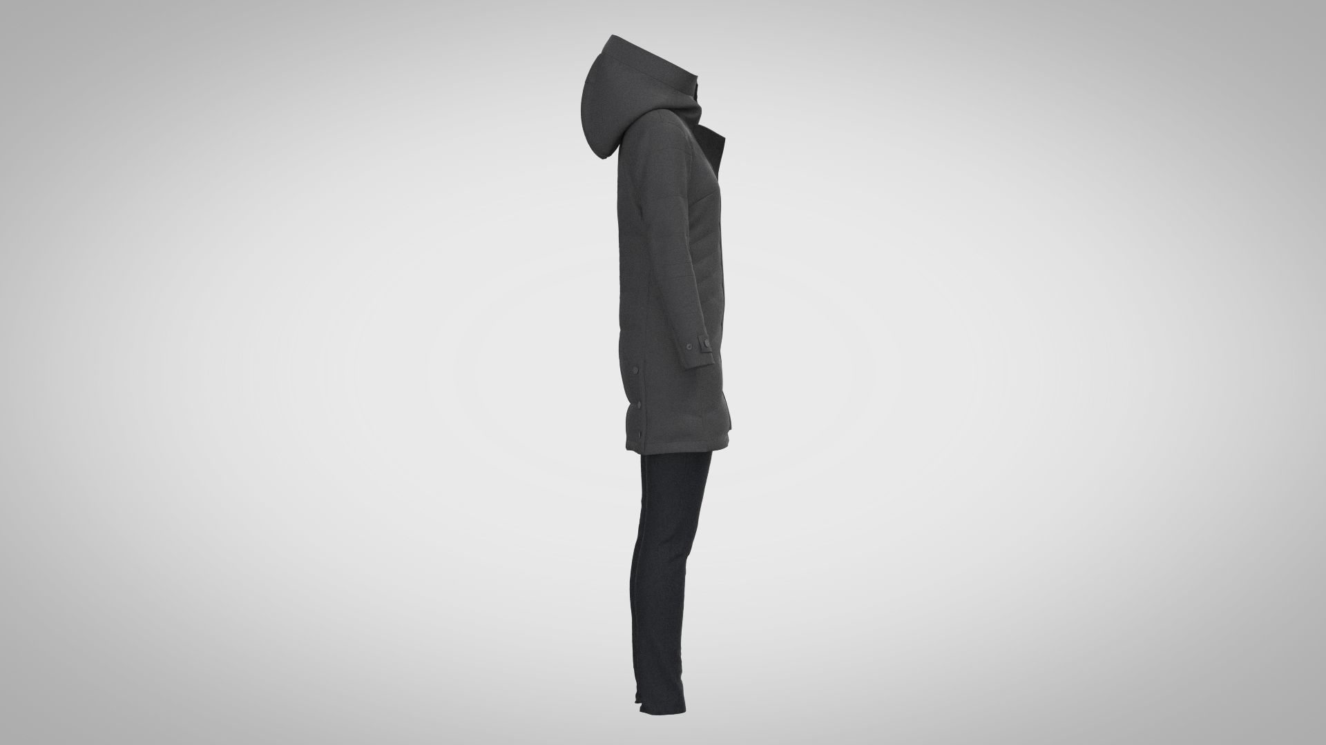 Women Down Parka 3D model | CGTrader