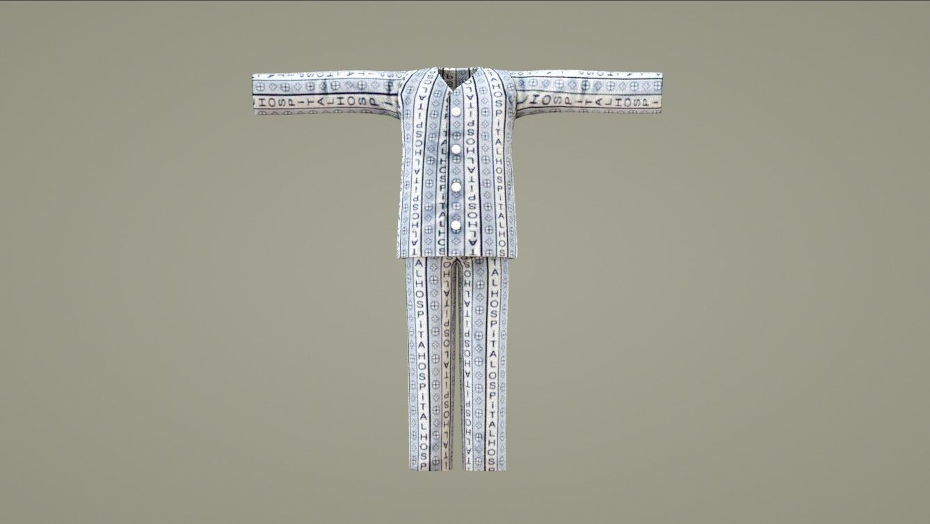 hospital gown patient cartoon patient gown 3D model | CGTrader