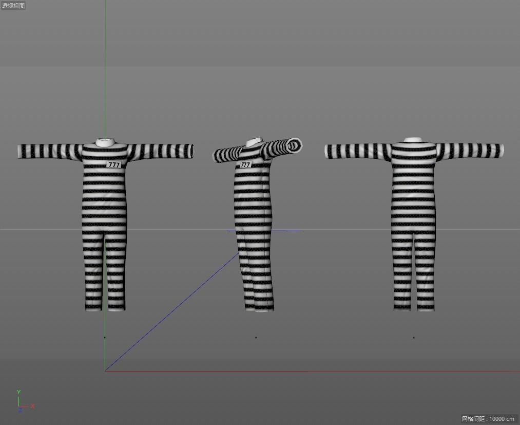 prison uniform prison prisoner cartoon costume 3D model | CGTrader