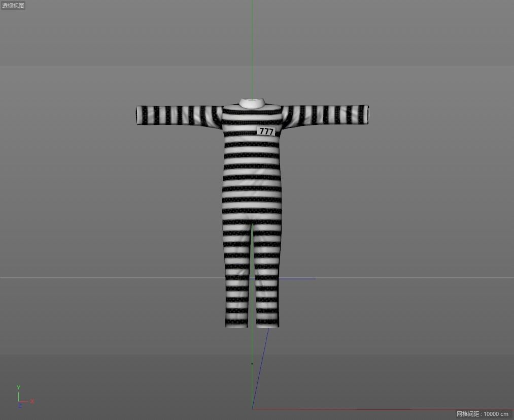 prison uniform prison prisoner cartoon costume 3D model | CGTrader