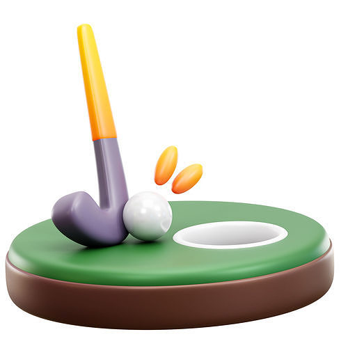 3D model Golf 3D Icon VR / AR / low-poly | CGTrader