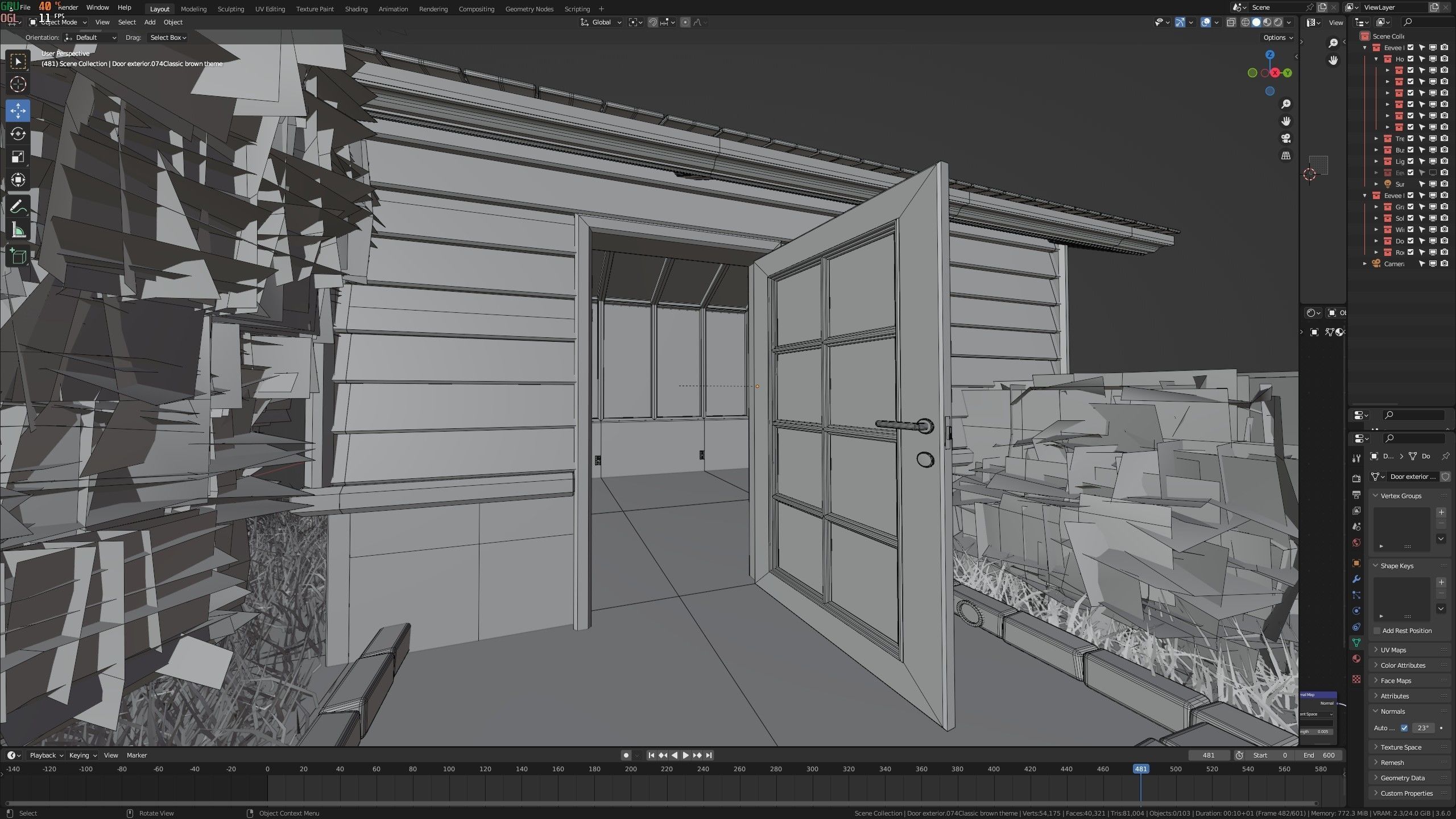 Free Modular Shed with interior free VR / AR / low-poly 3D model ...