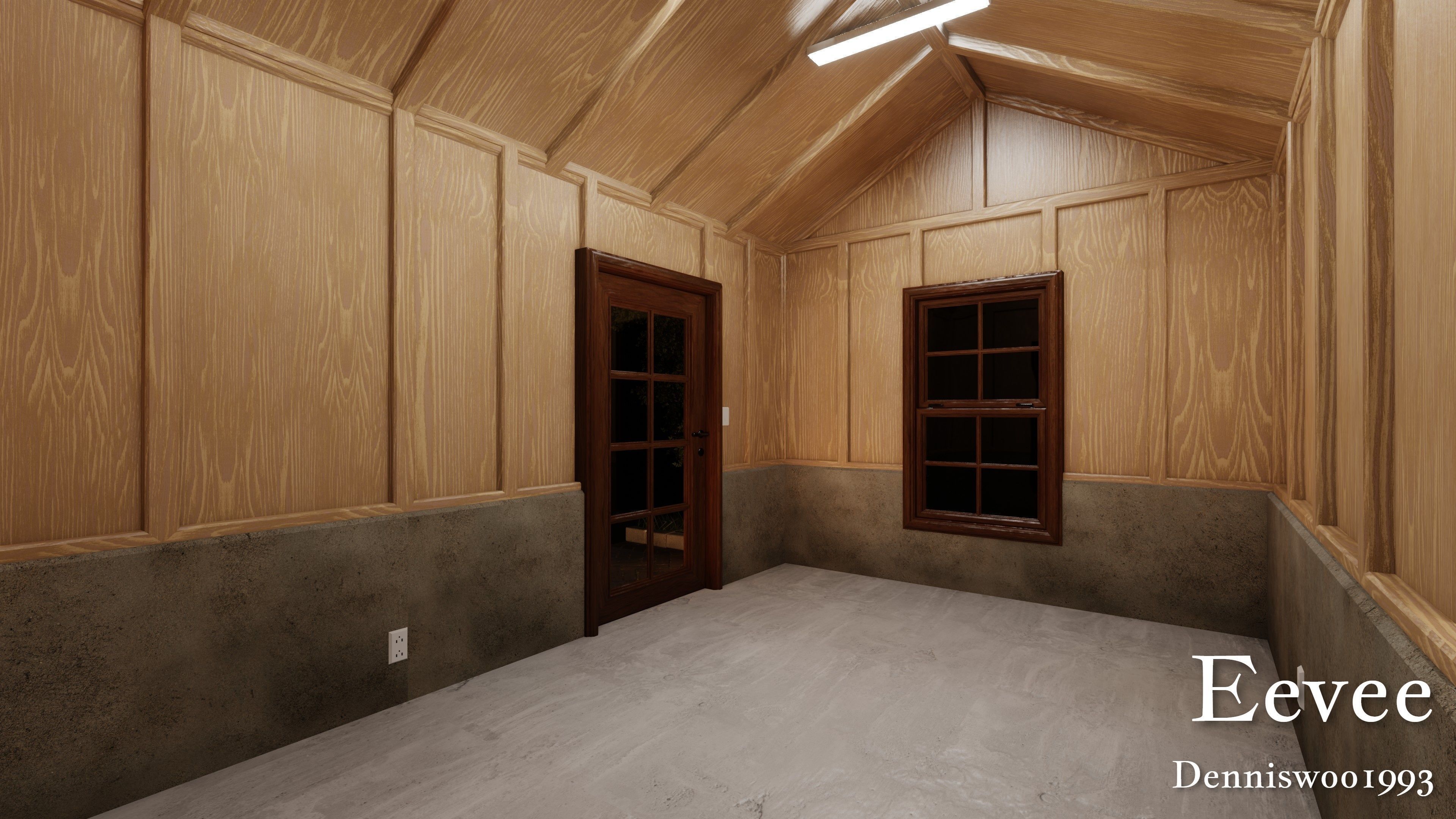 Free Modular Shed with interior free VR / AR / low-poly 3D model ...