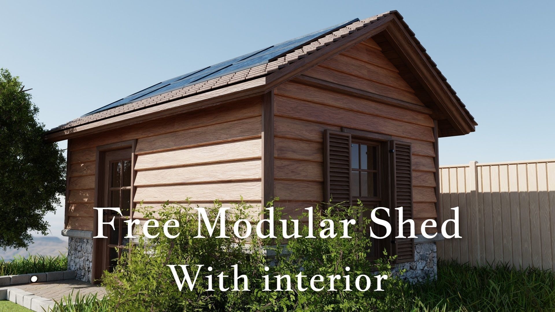 Free Modular Shed with interior free VR / AR / low-poly 3D model ...