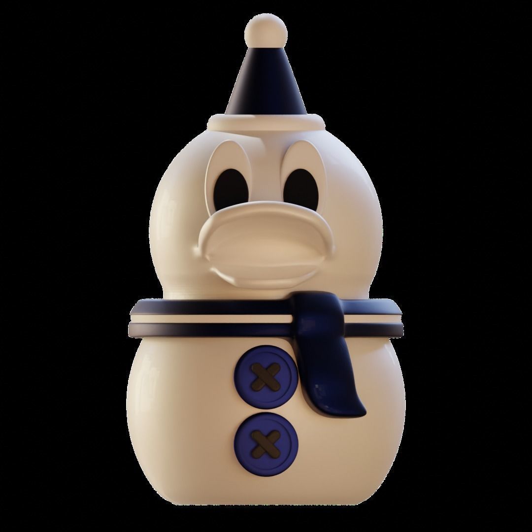 Donald Duck Snowman 3D model 3D printable | CGTrader
