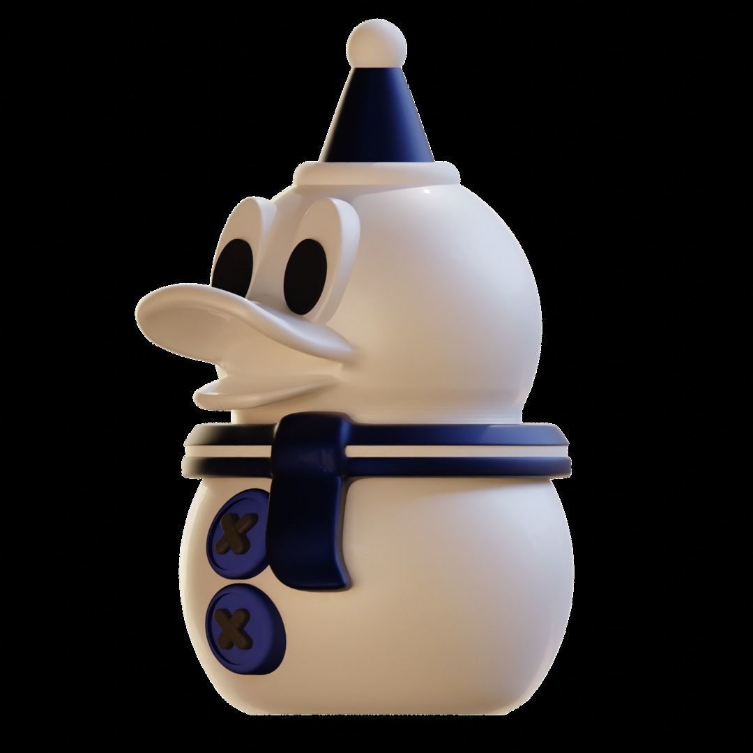 Donald Duck Snowman 3D model 3D printable | CGTrader