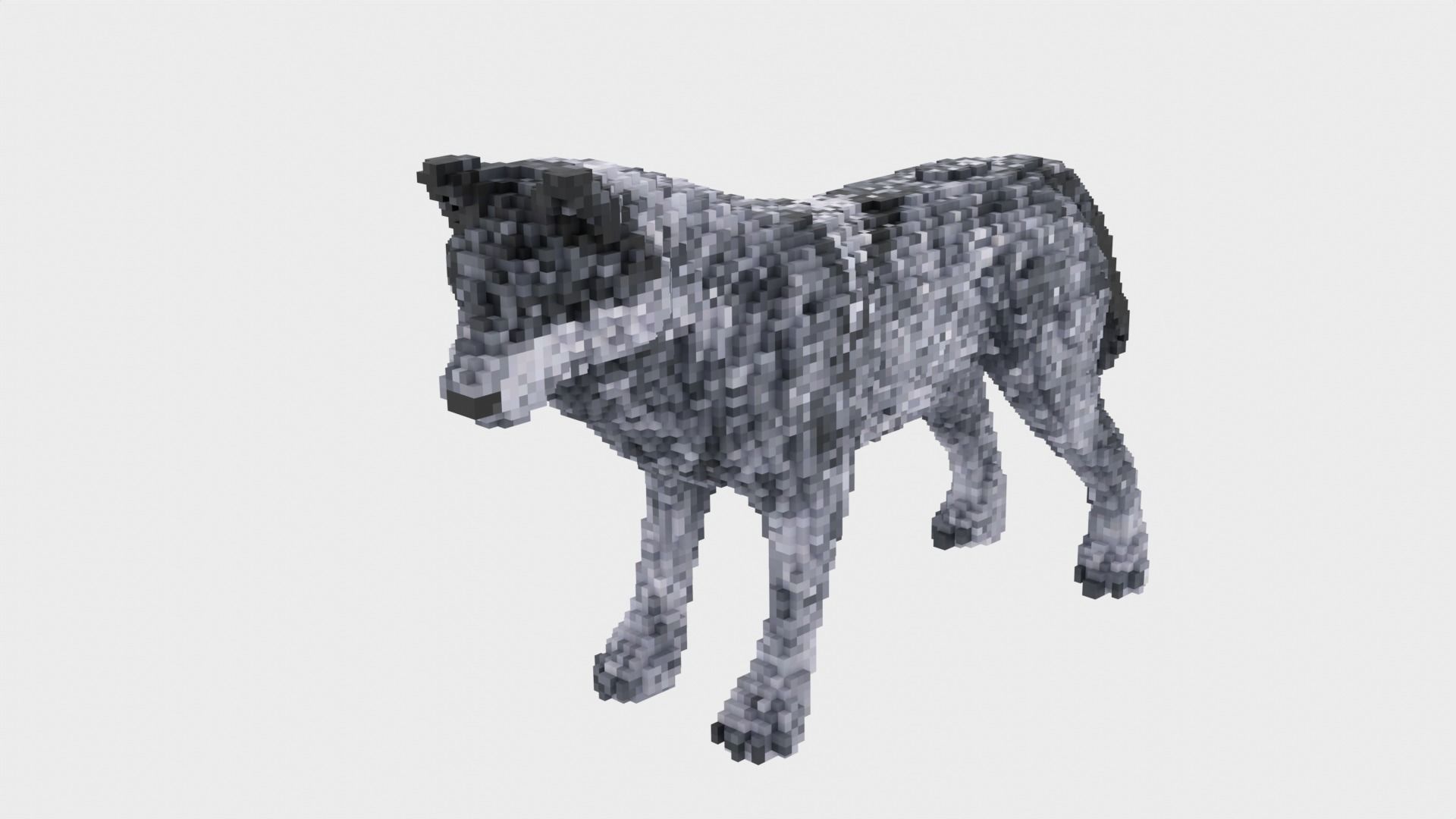 3D model Wolf Voxel Style VR / AR / low-poly | CGTrader