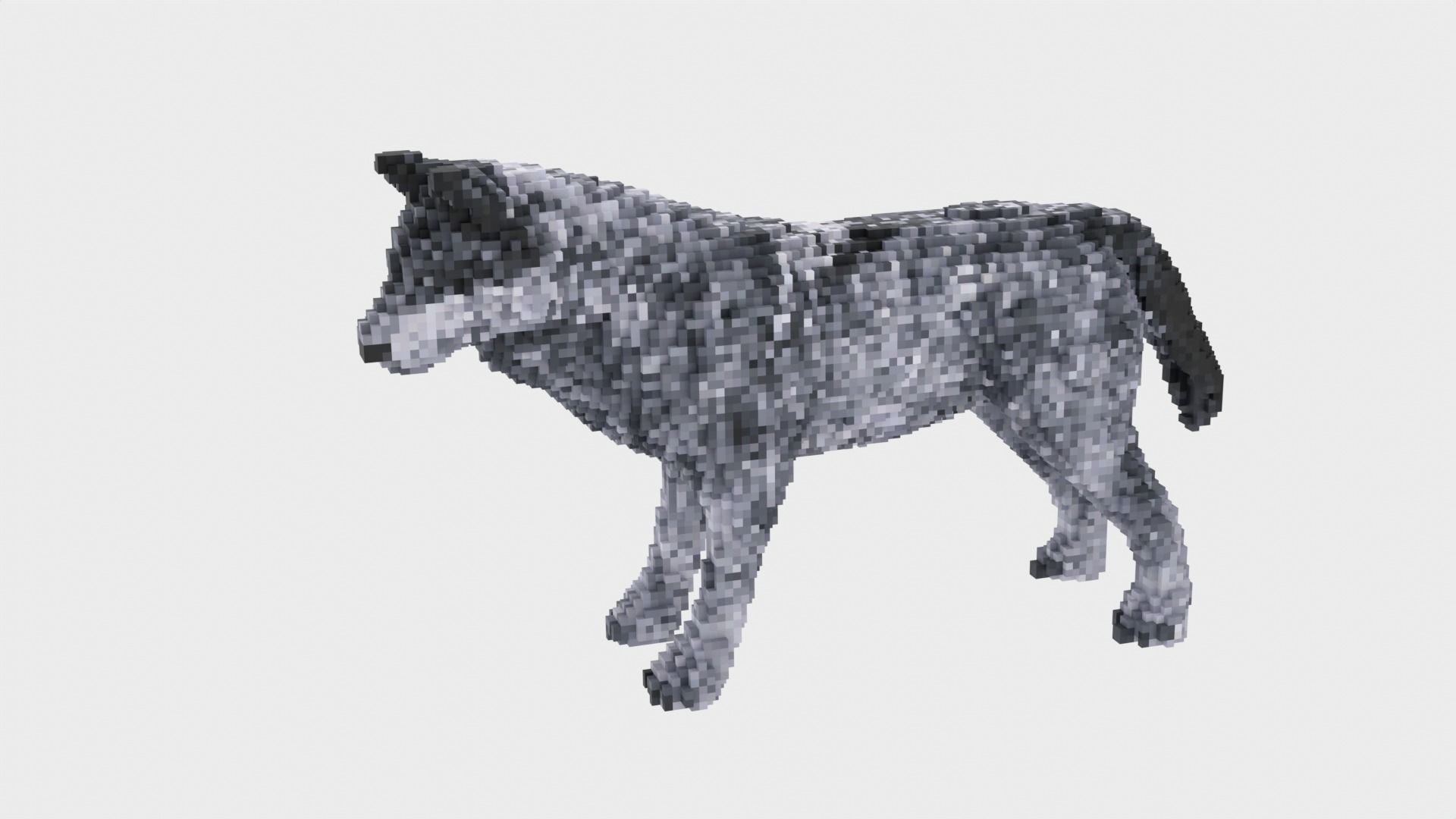 3D model Wolf Voxel Style VR / AR / low-poly | CGTrader