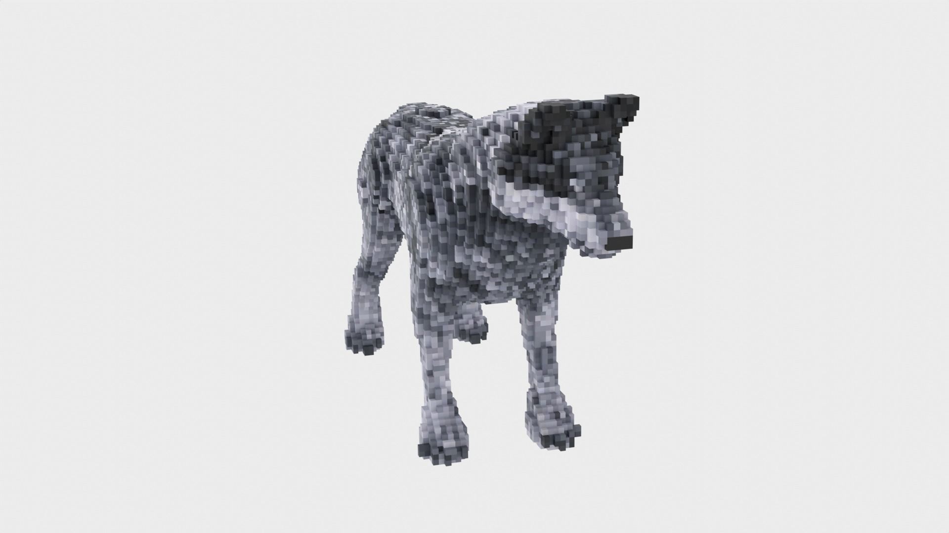 3D model Wolf Voxel Style VR / AR / low-poly | CGTrader