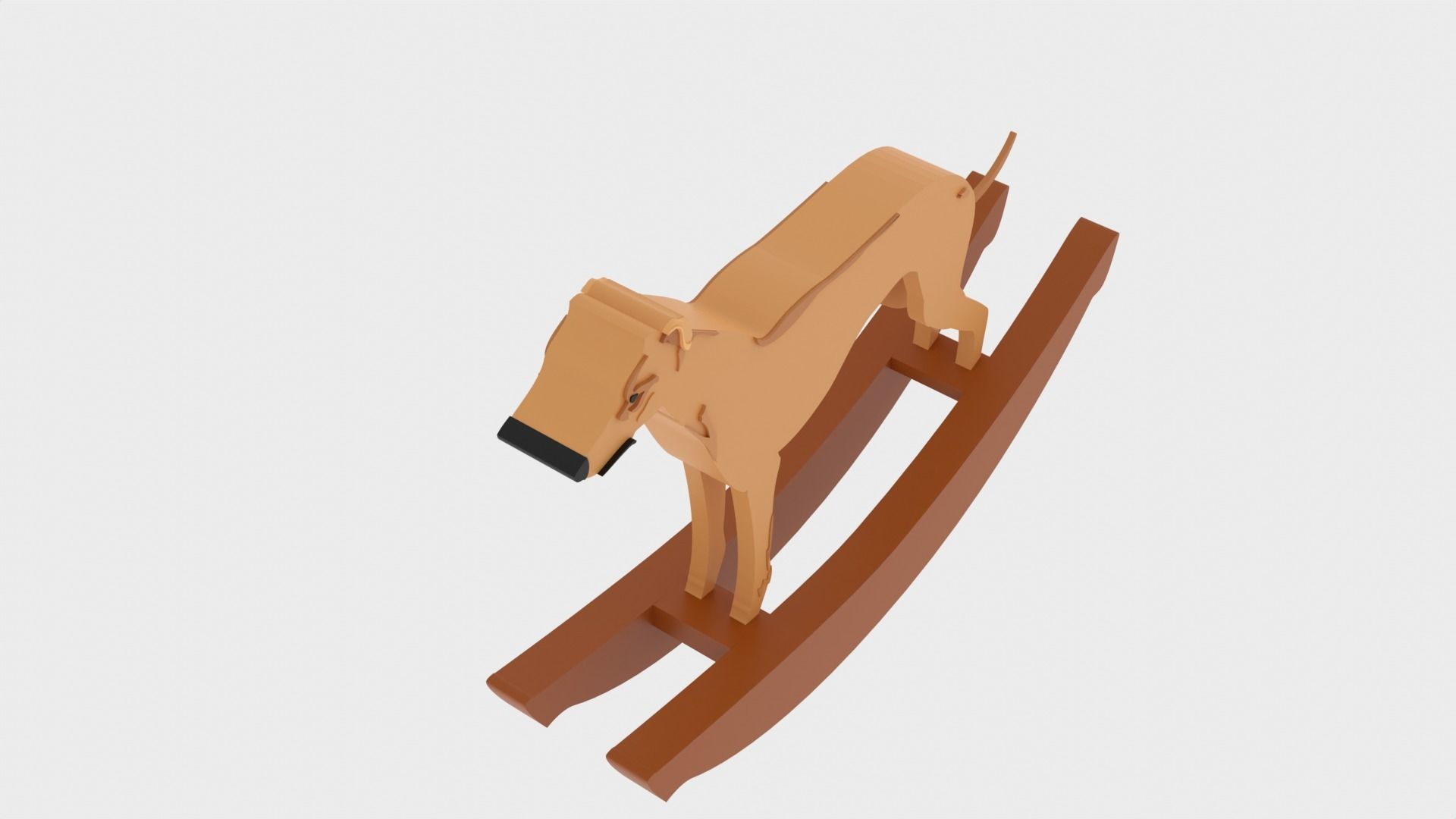 3D model Rocking Dog VR / AR / low-poly | CGTrader
