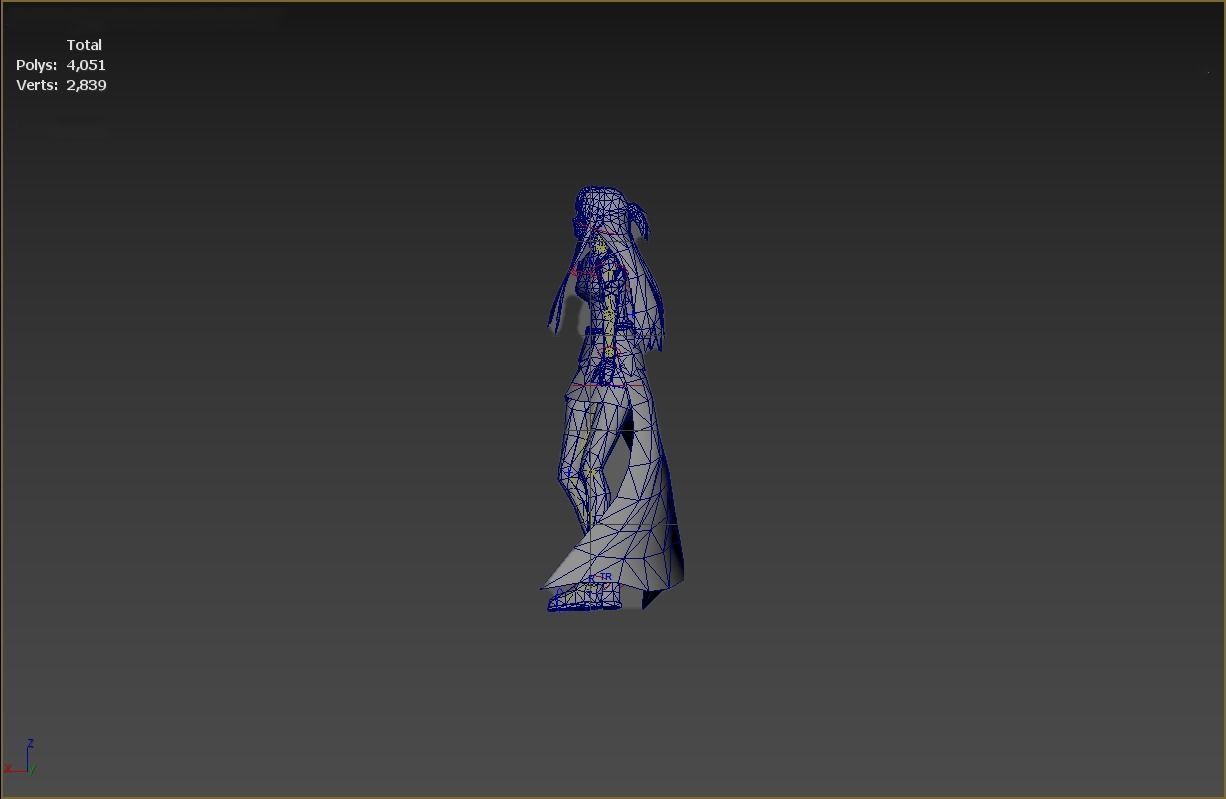 Asuna Yuuki - Idle Low Poly Rigged free VR / AR / low-poly 3D model ...