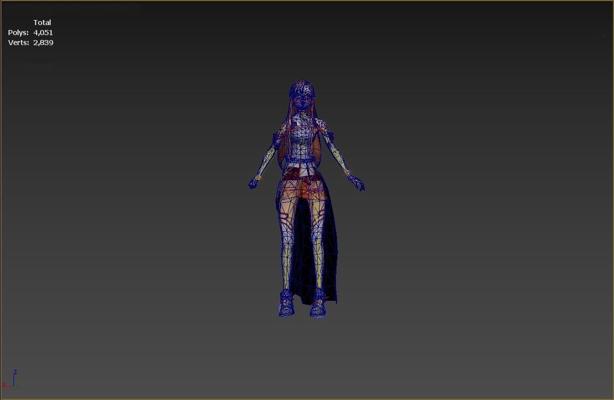 Asuna Yuuki - Idle Low Poly Rigged free VR / AR / low-poly 3D model ...