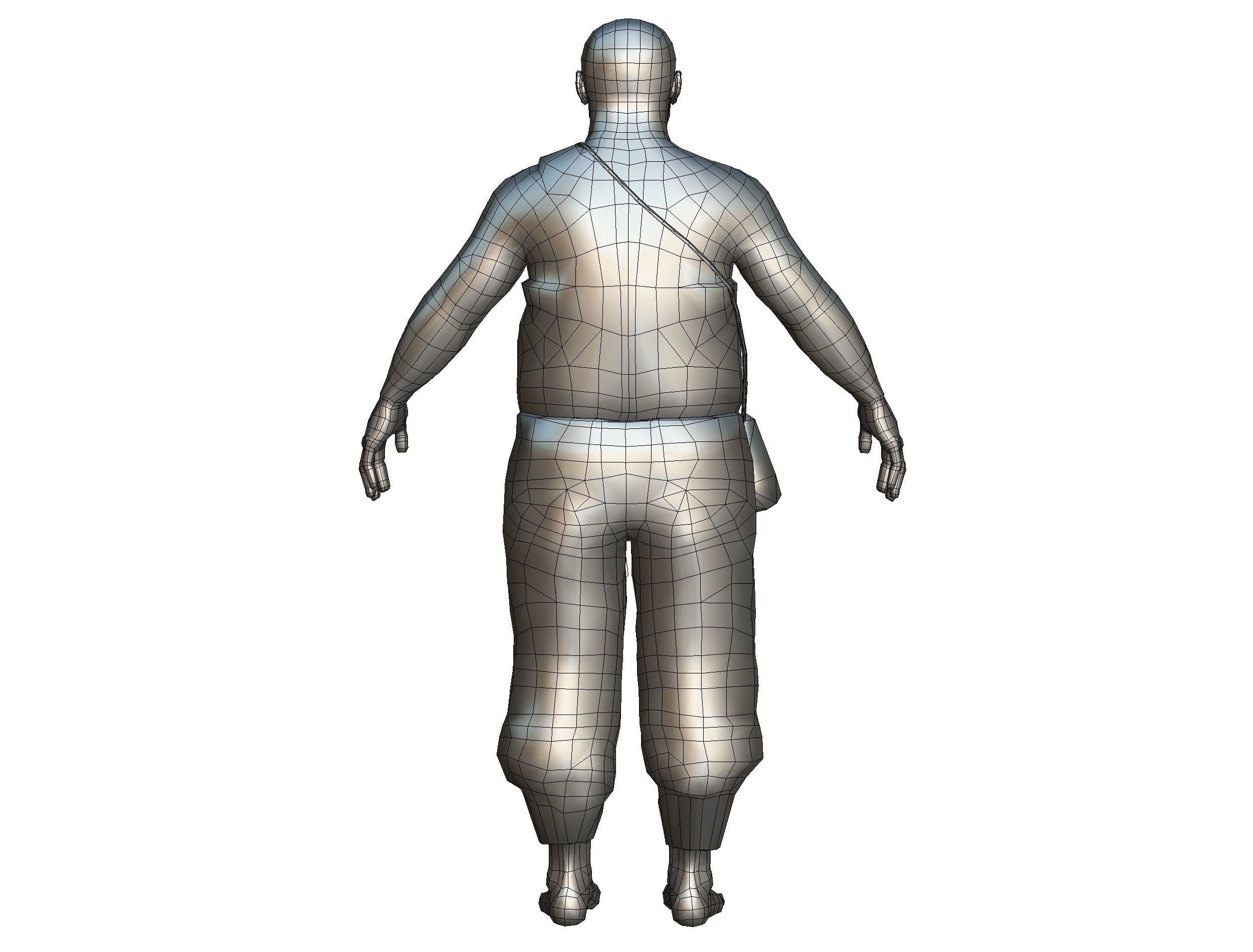 3D model Low Poly model Man Farmer Character VR / AR / low-poly | CGTrader