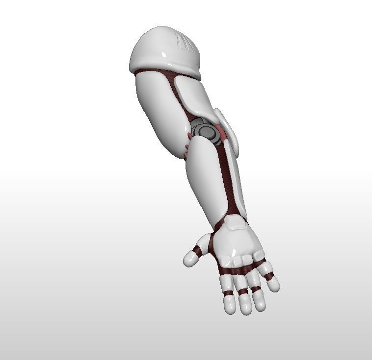 Cyborg Arm Left Hand Concept 3D model | CGTrader