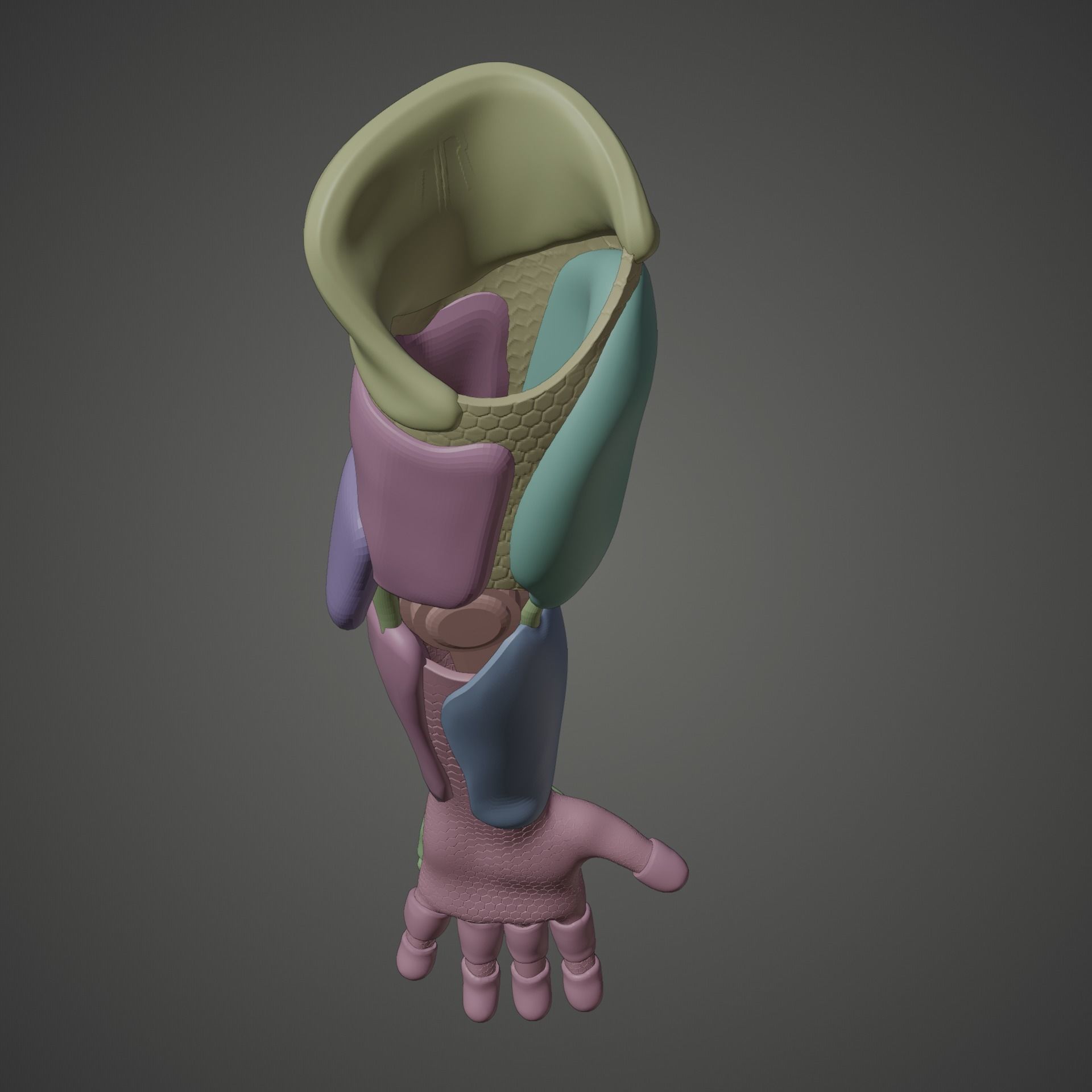 Cyborg Arm Left Hand Concept 3D model | CGTrader