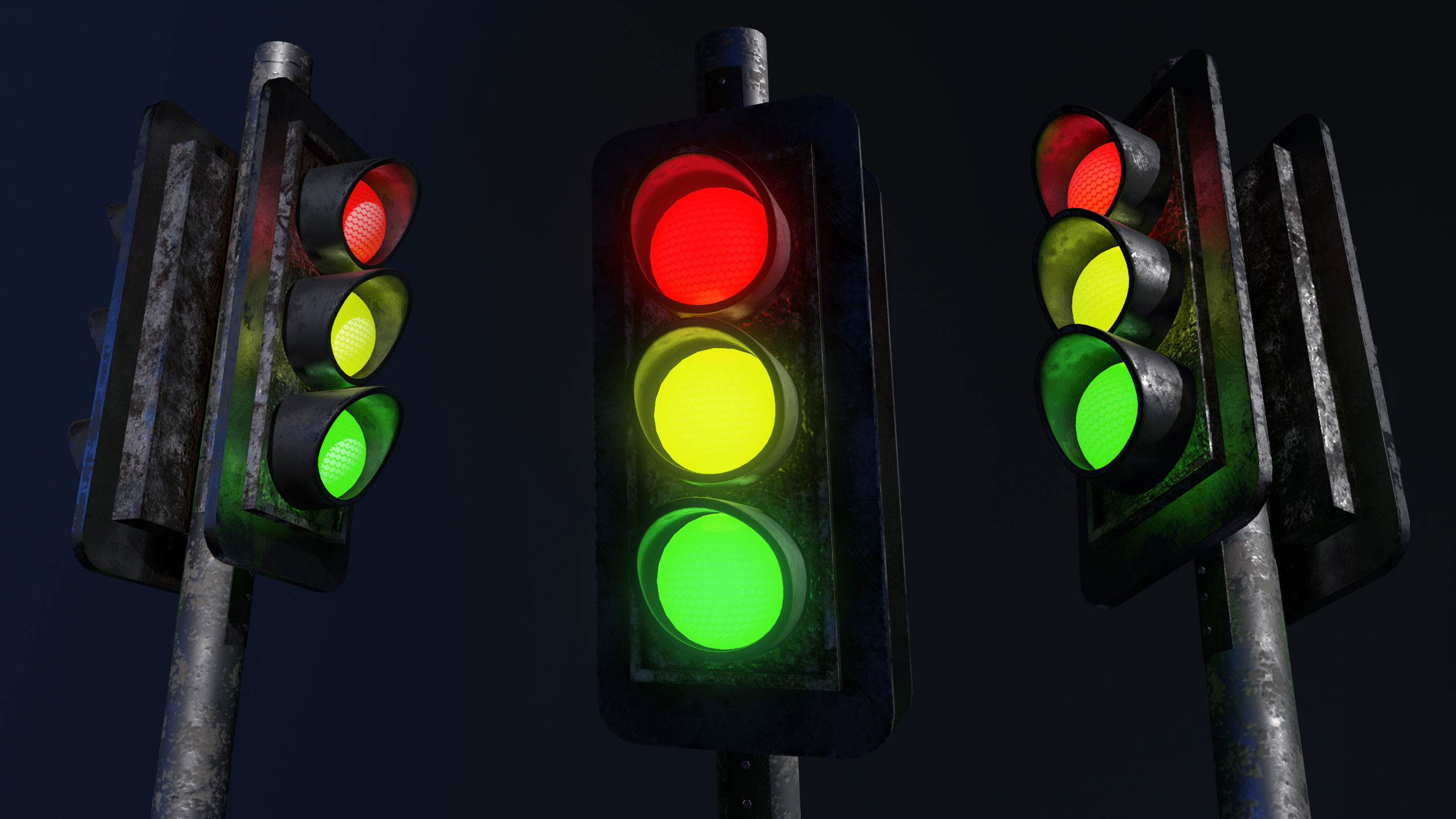 3D model 3D Traffic Signal VR / AR / low-poly | CGTrader