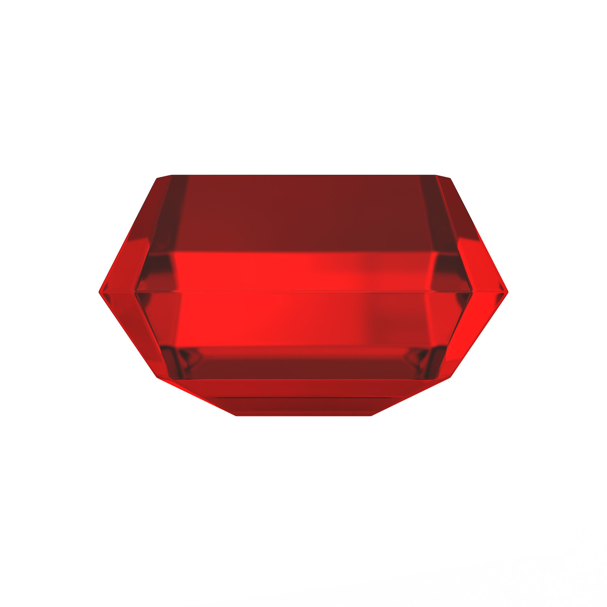 3D model Emerald Cut Ruby VR / AR / low-poly | CGTrader