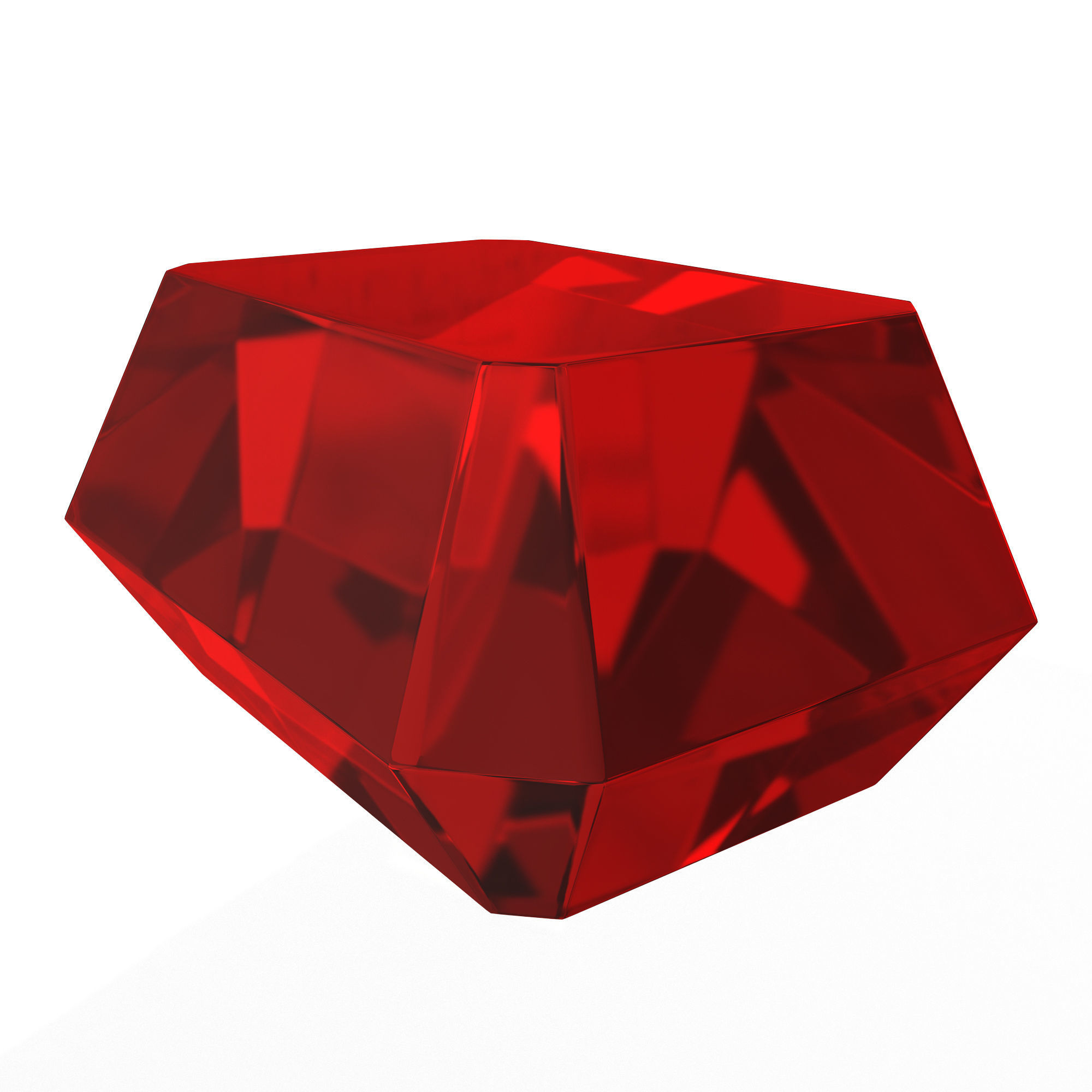 3D model Emerald Cut Ruby VR / AR / low-poly | CGTrader