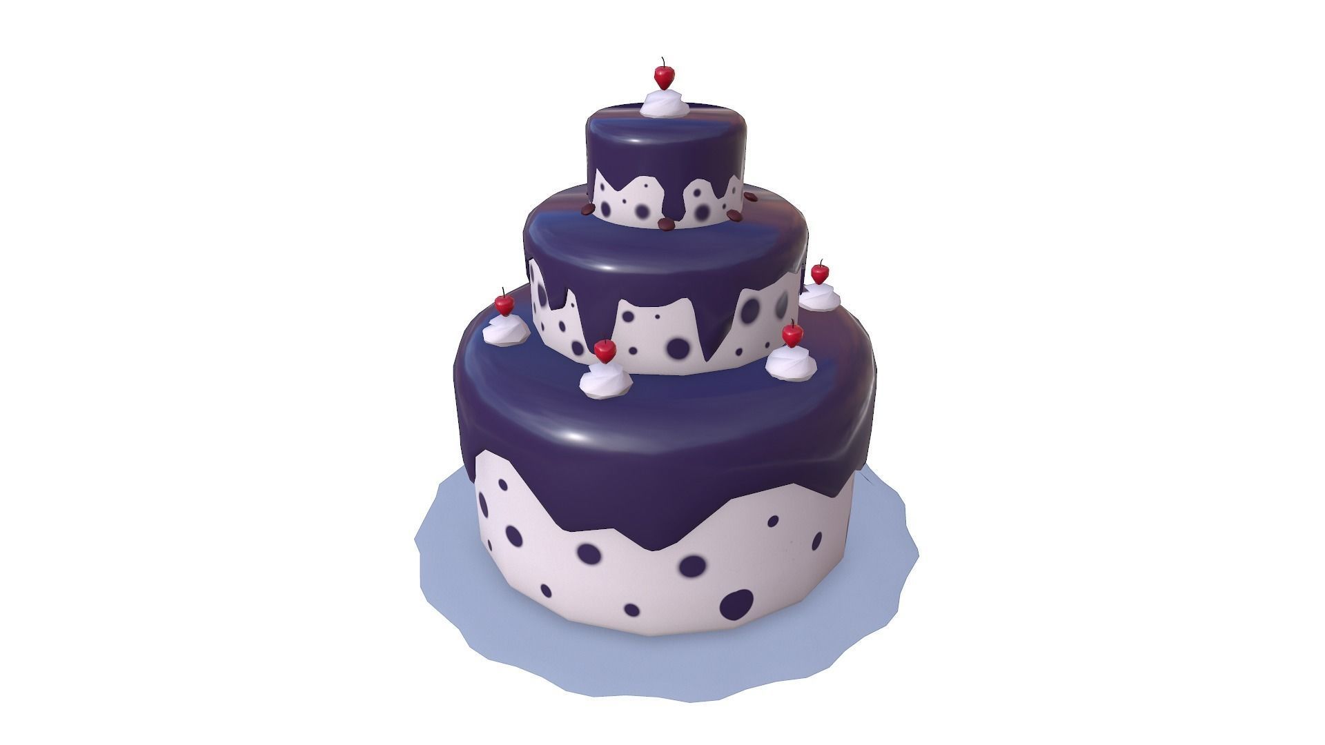 Low Poly Cake birthday free VR / AR / low-poly 3D model | CGTrader