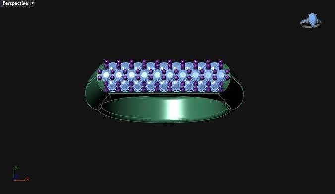 simple signet ring 3D model 3D printable | CGTrader