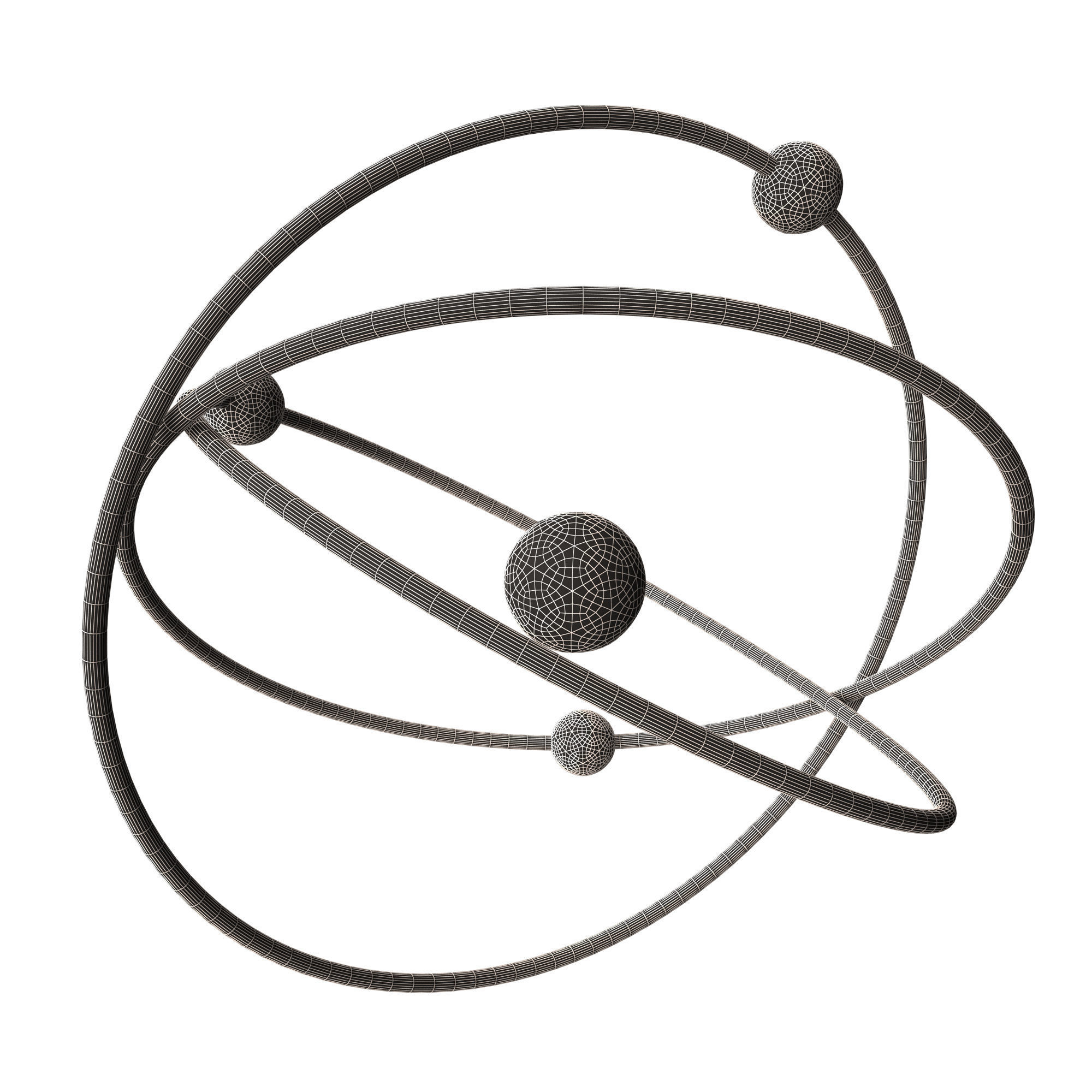 3D model Planetary Atom VR / AR / low-poly | CGTrader