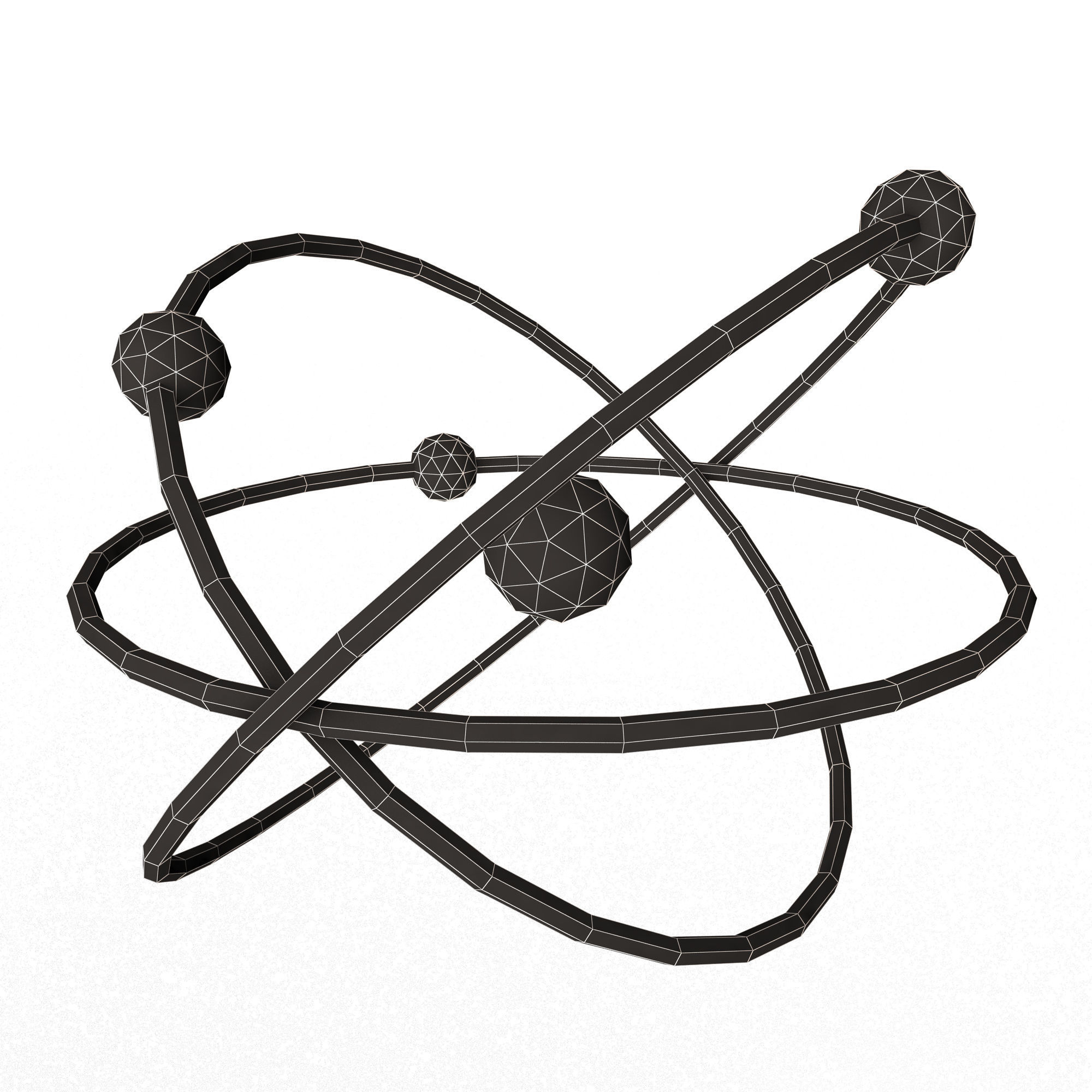 3D model Planetary Atom VR / AR / low-poly | CGTrader