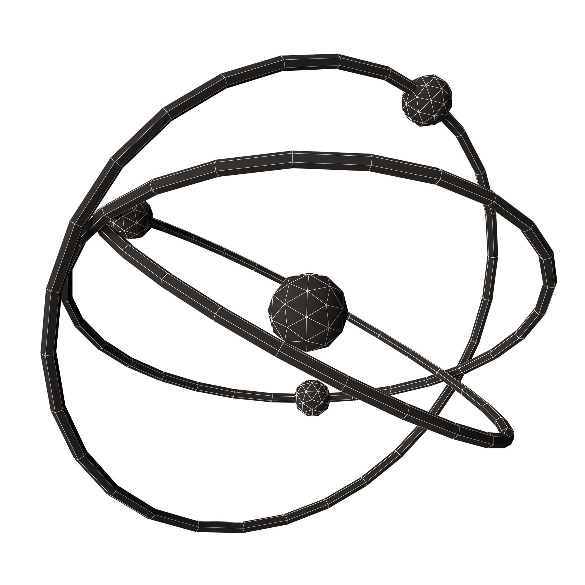 3D model Planetary Atom VR / AR / low-poly | CGTrader