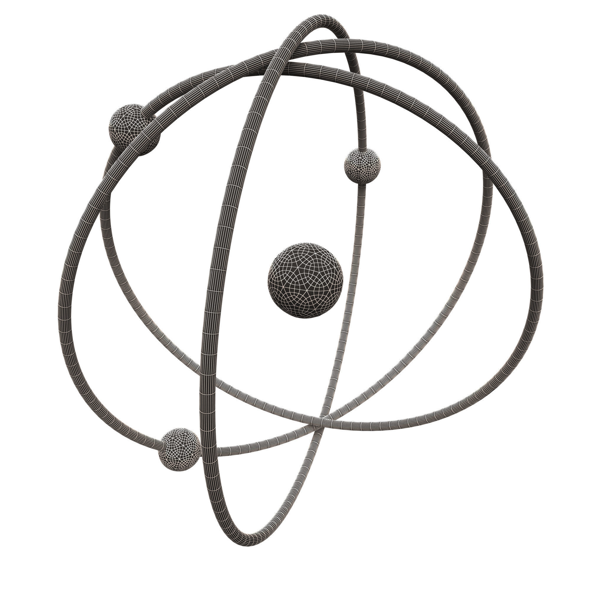 3D model Planetary Atom VR / AR / low-poly | CGTrader