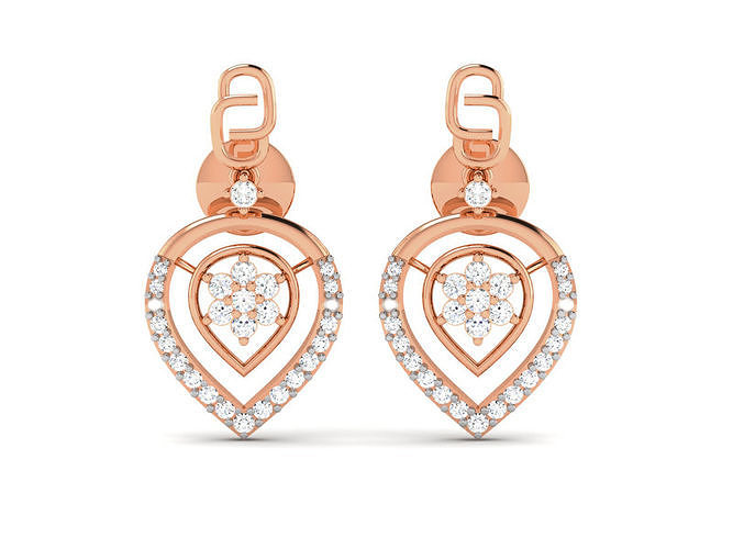 Women earrings 3dm render detail 3D model 3D printable | CGTrader