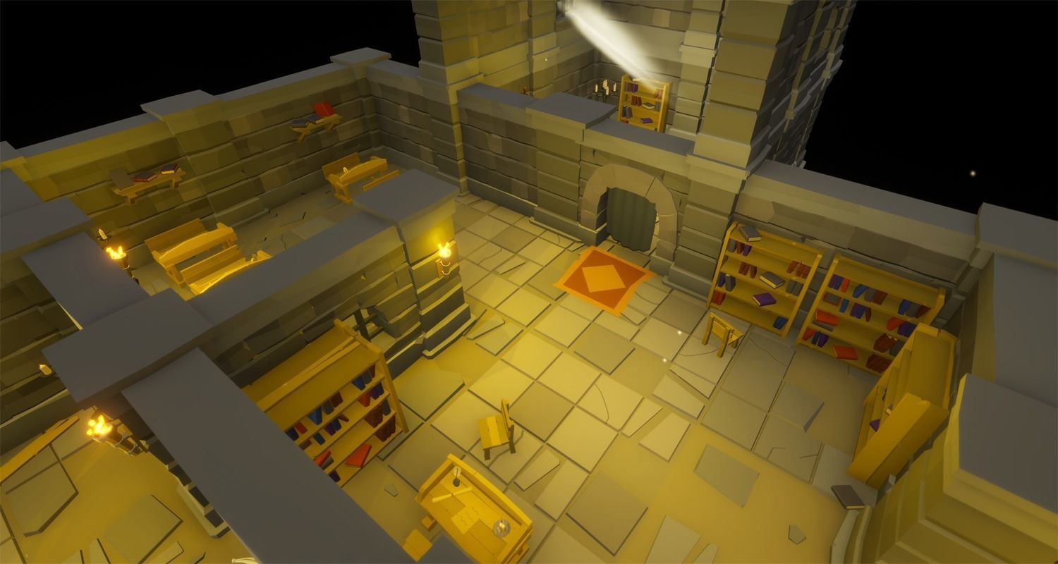 3D model Dungeon Low Poly interior of building VR / AR / low-poly ...