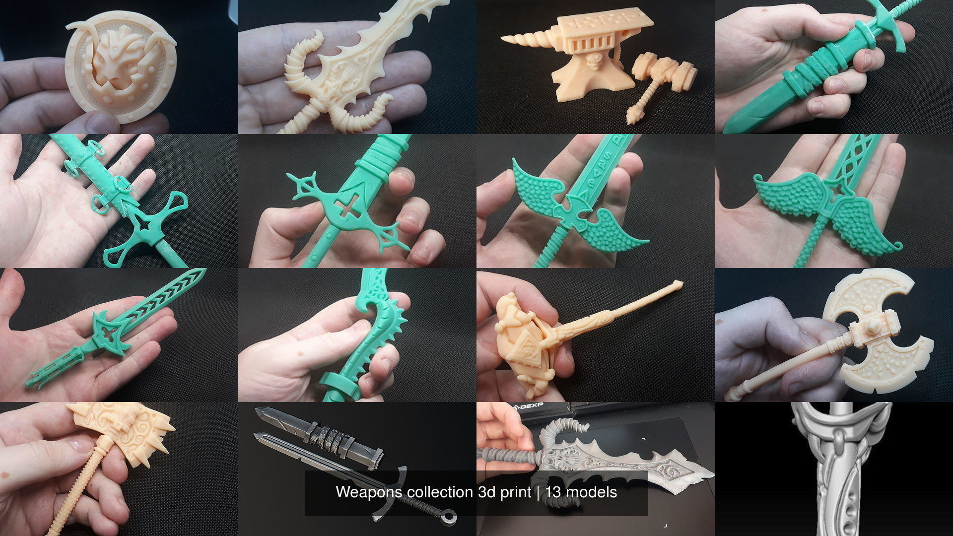 Weapons collection 3d print | CGTrader