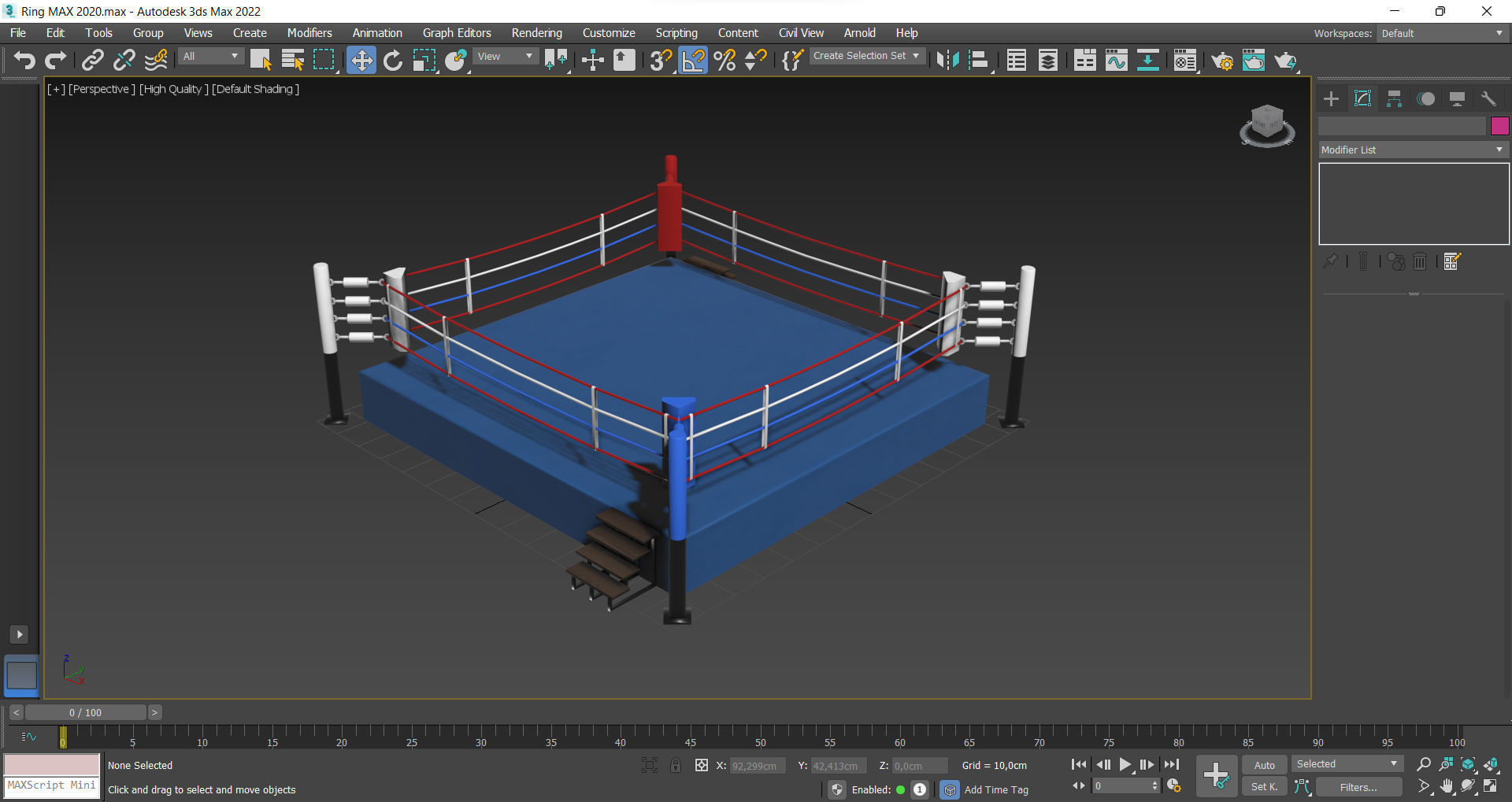 3D model Boxing Ring VR / AR / low-poly rigged | CGTrader