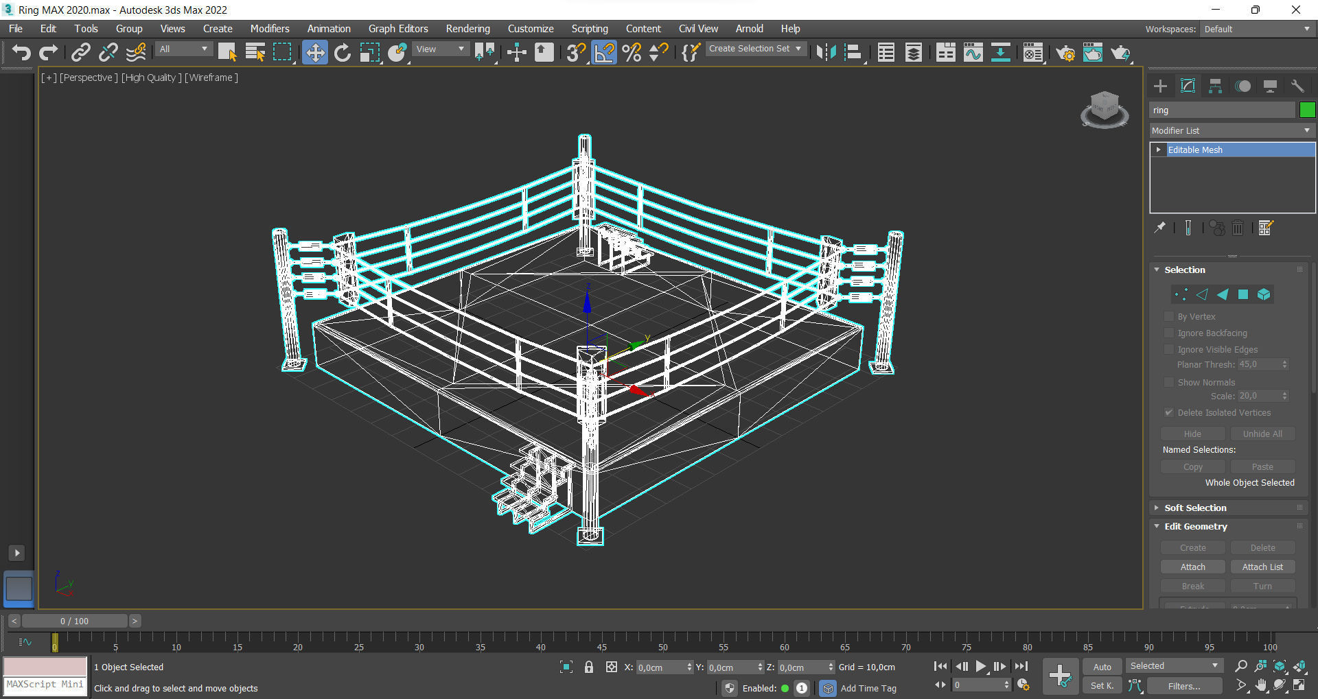 3D model Boxing Ring VR / AR / low-poly rigged | CGTrader