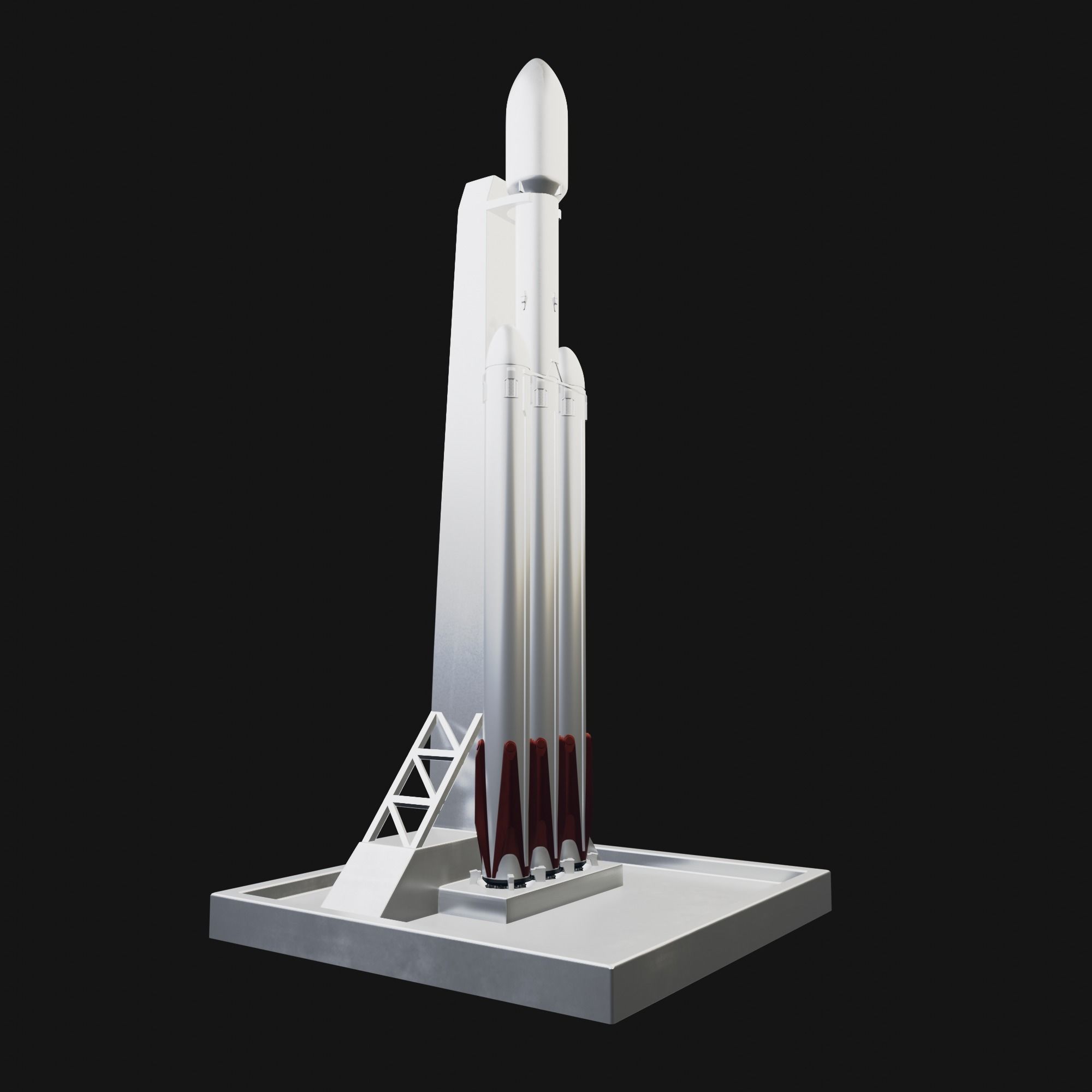 Falcon 9 Heavy Rocket SpaceX 3D model 3D printable | CGTrader
