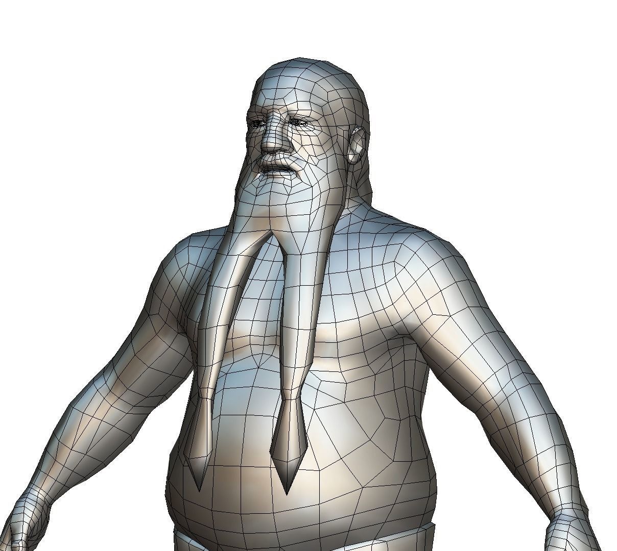 3D model Low Poly model Base OldMan Head VR / AR / low-poly | CGTrader