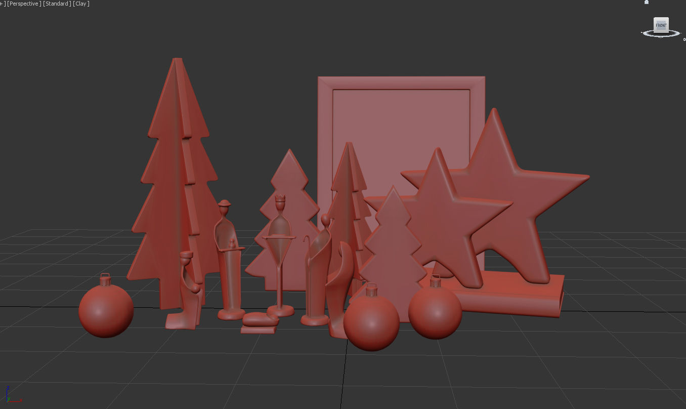 Nativity Sculpture Set 3D model | CGTrader