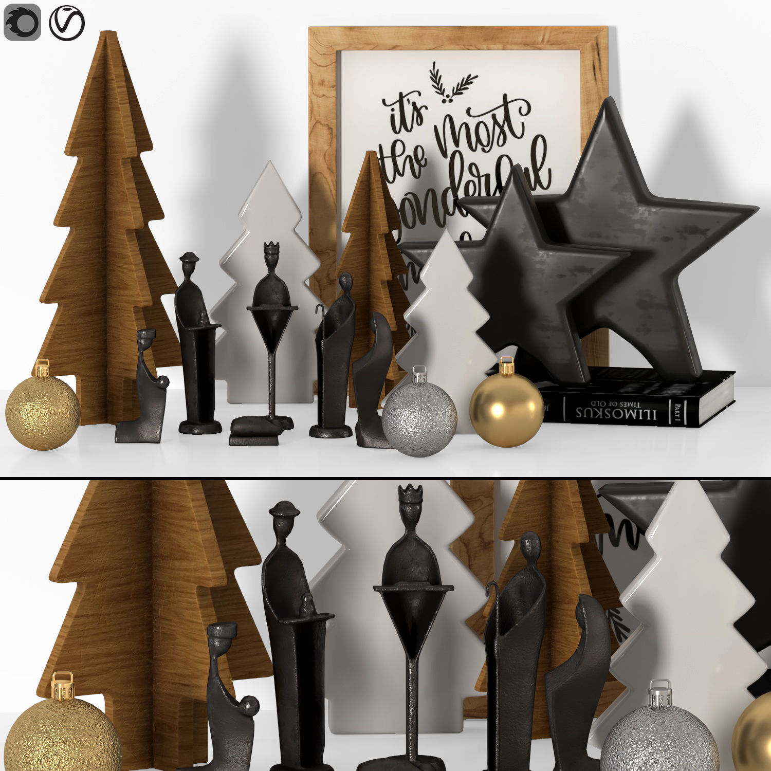 Nativity Sculpture Set 3D model | CGTrader