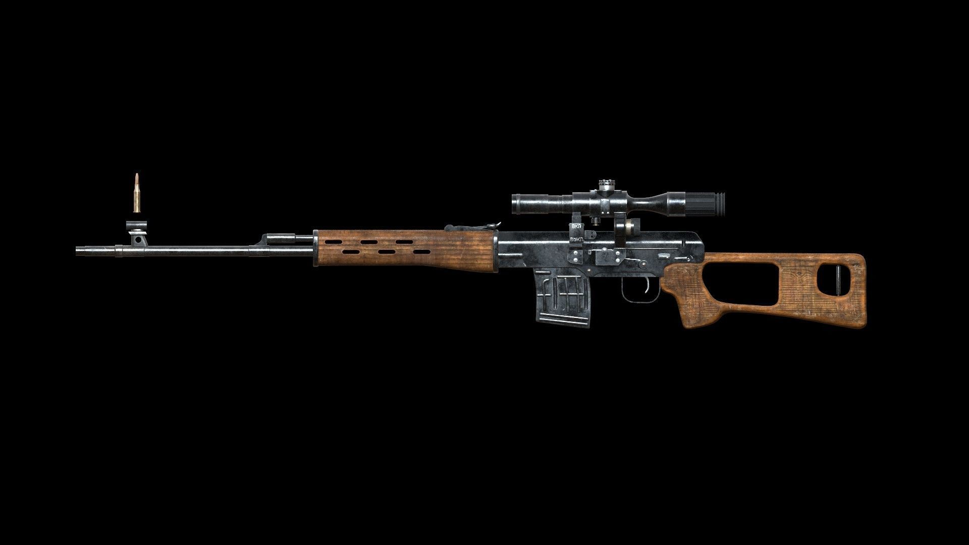 3D model Sniper Rifle Dragunov Svd VR / AR / low-poly | CGTrader
