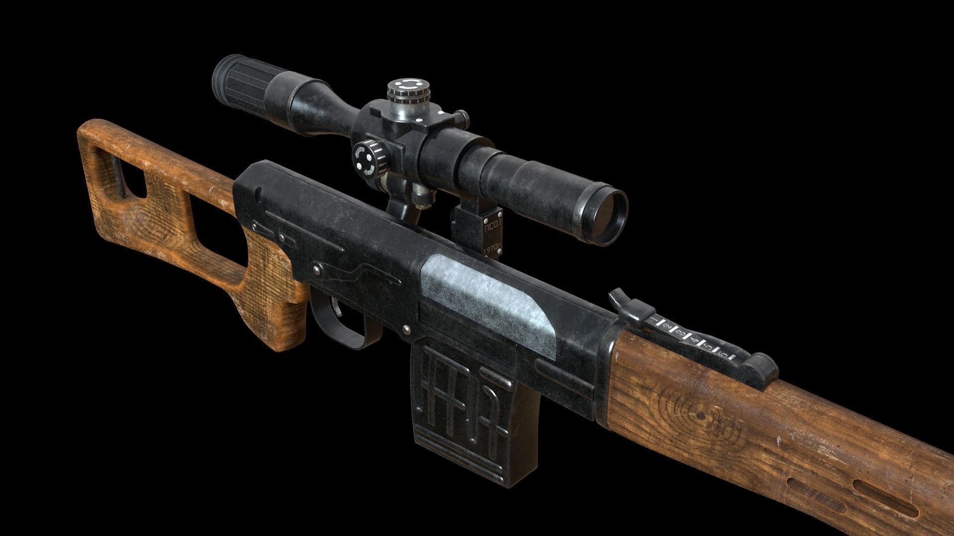 3D model Sniper Rifle Dragunov Svd VR / AR / low-poly | CGTrader