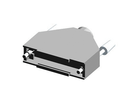 Connector,backshell,metal,25 Way free 3D model | CGTrader