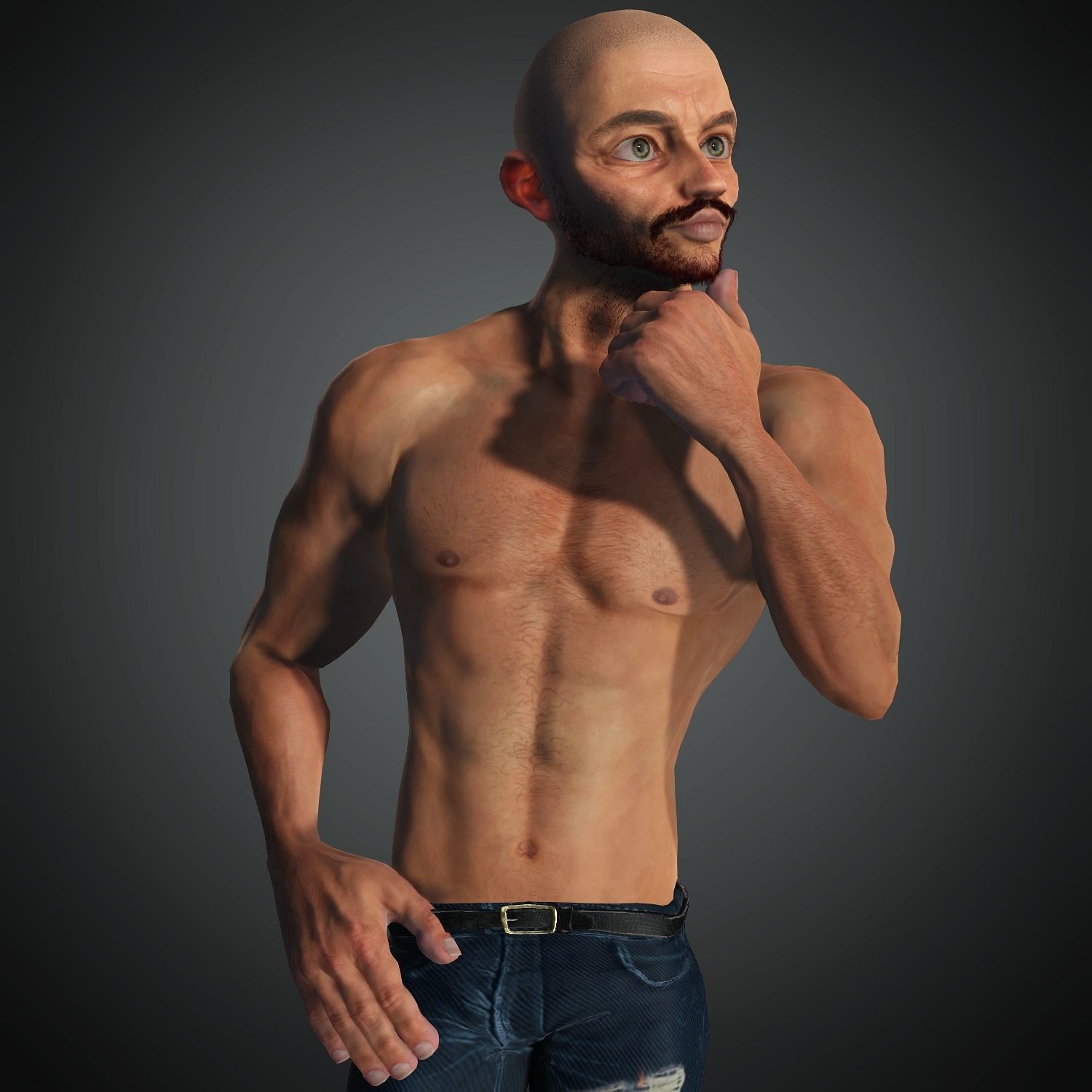 Fighter Cartoon Man Character Blender amaya Iclone 3D model animated ...